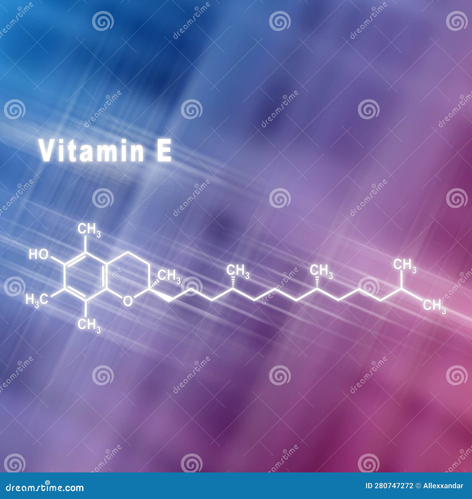 Formule Chimique Structurelle Vitamine E Illustration Stock ...