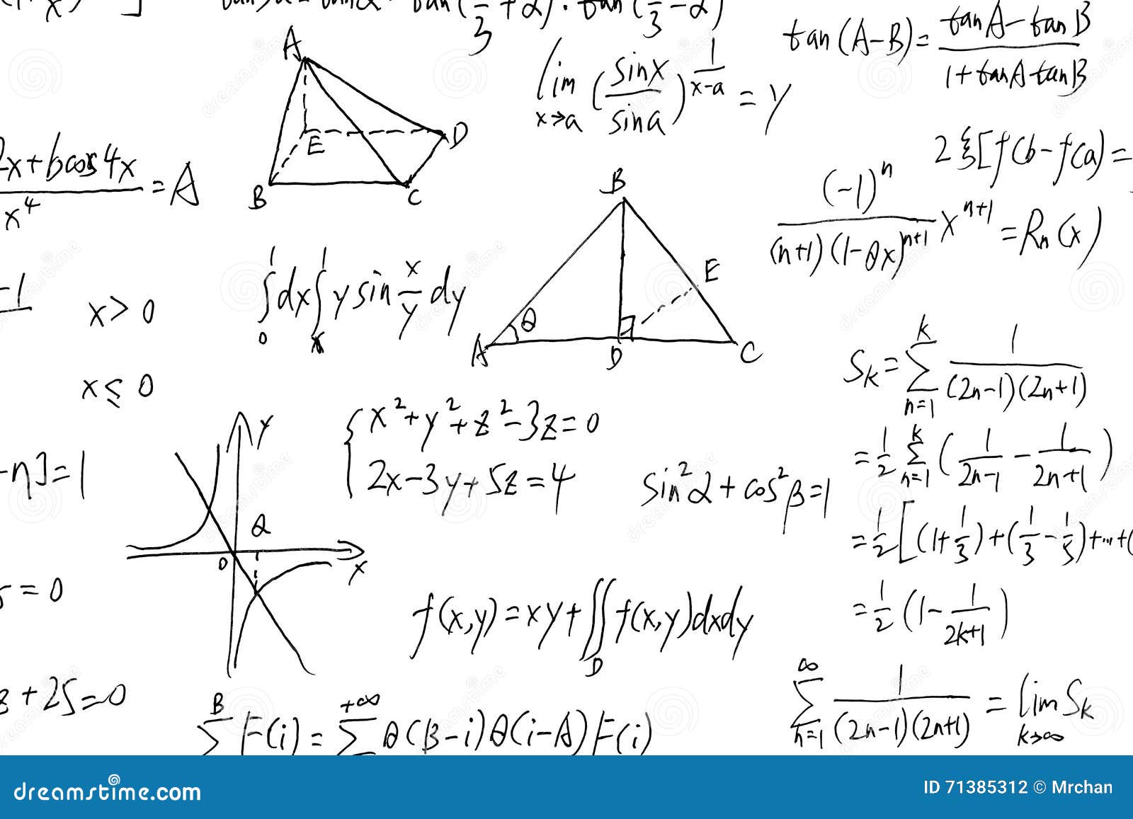 Formule Complesse Di Per La Matematica Fotografia Stock - Immagine di ...