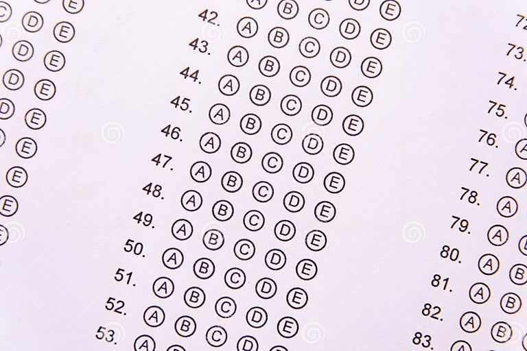 Formule D'utilisation, Feuille De Note Du Test Image stock - Image du ...