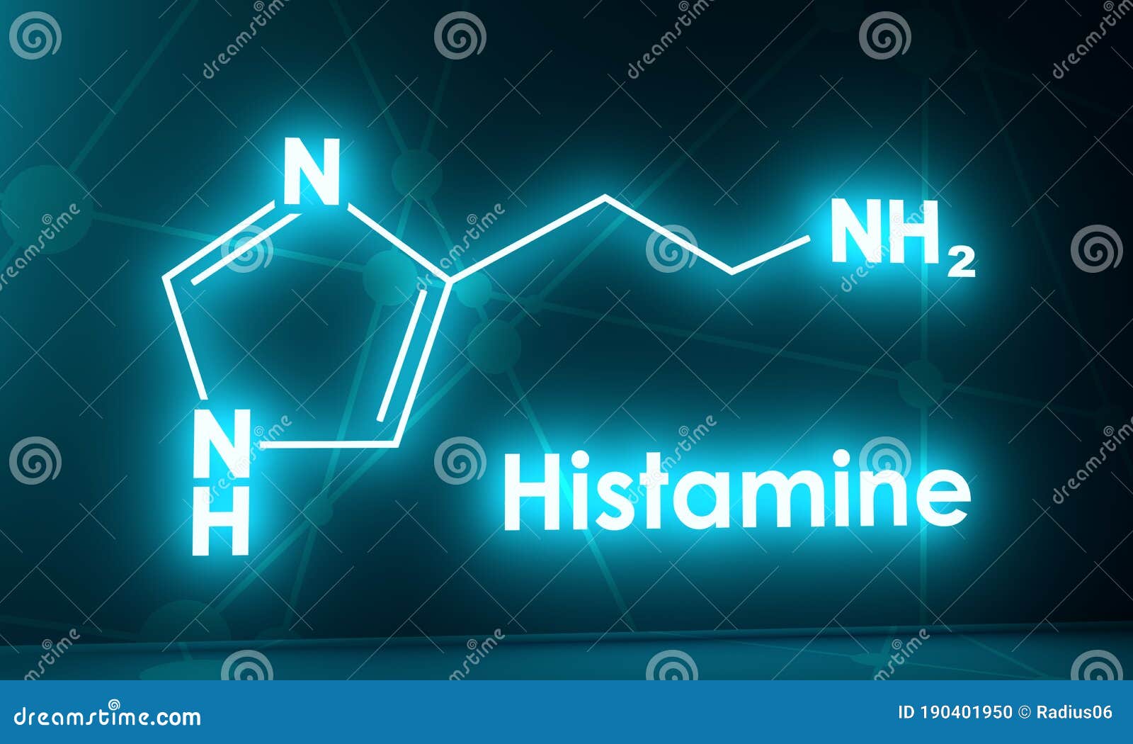 Formule de l'histamine illustration stock. Illustration du chimie ...