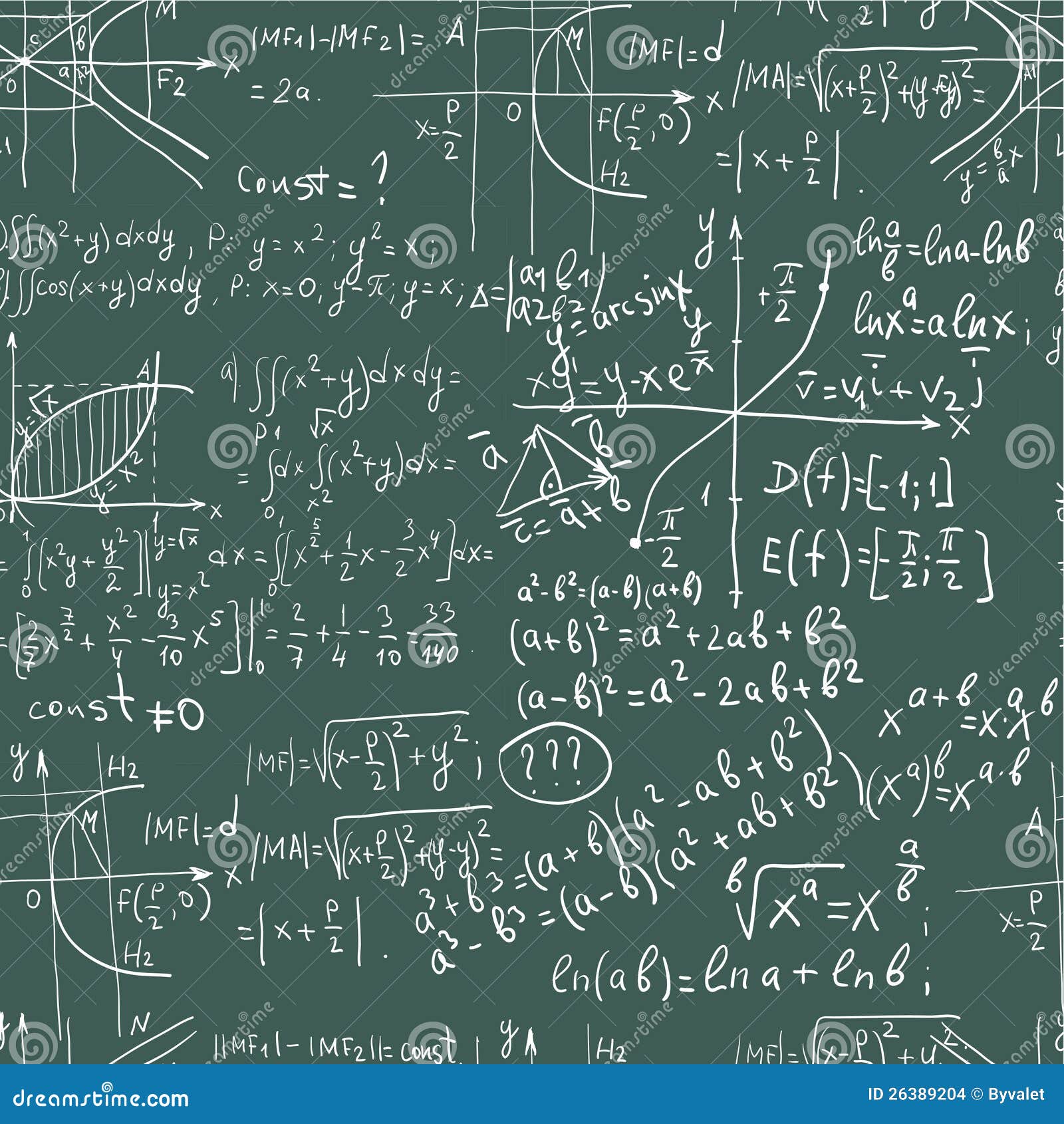 Formule De Maths D'écriture De Main Sur Le Tableau Noir Sans Joint ...