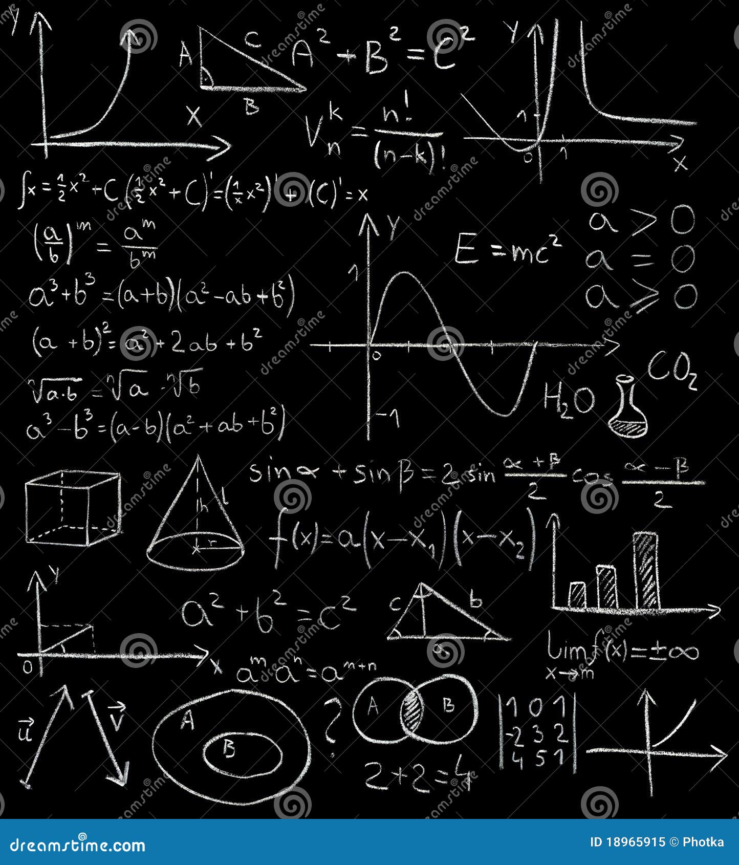 Formule Di Per La Matematica Illustrazione di Stock - Illustrazione di ...