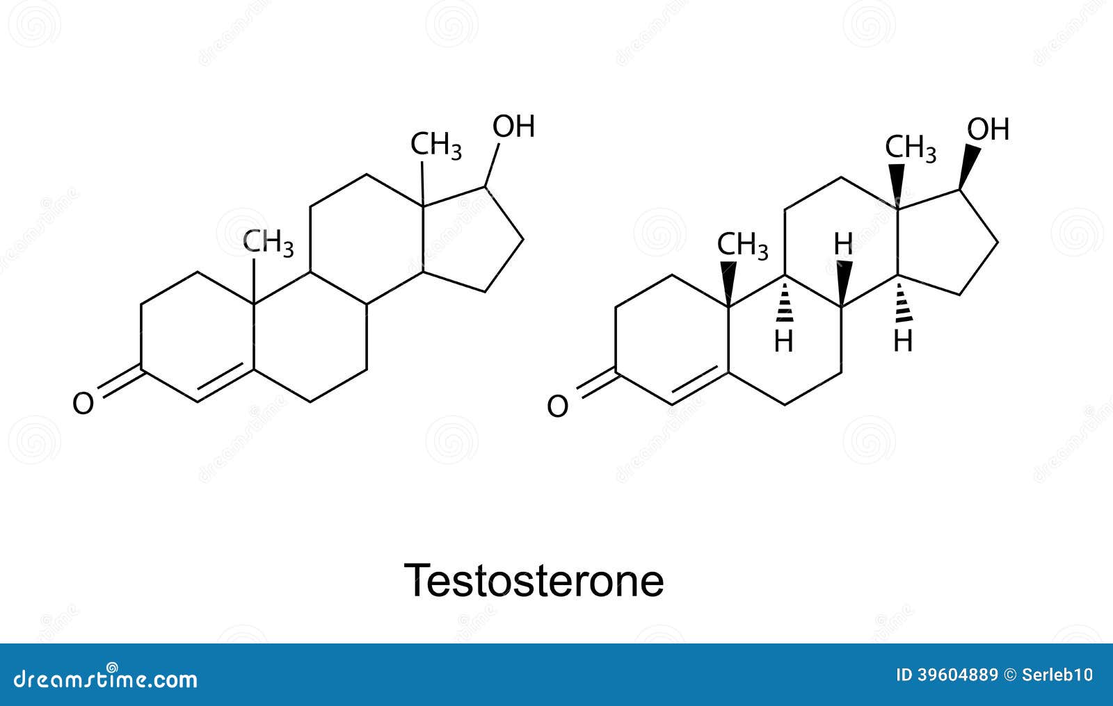 Formule Di Struttura Della Molecola Del Testosterone Illustrazione ...