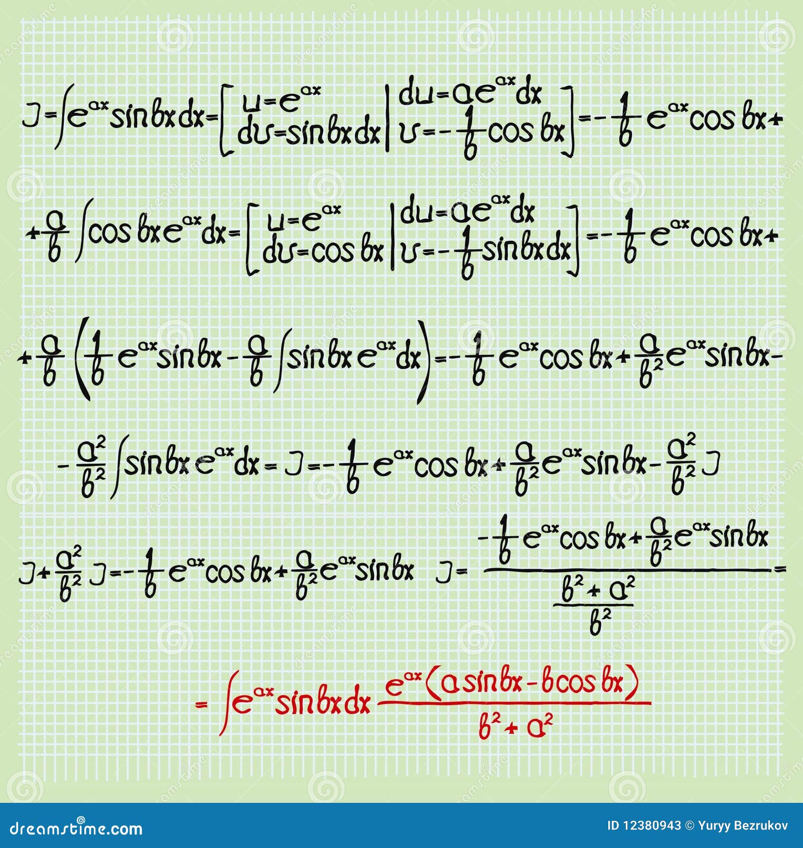Formule matematiche illustrazione vettoriale. Illustrazione di caos ...