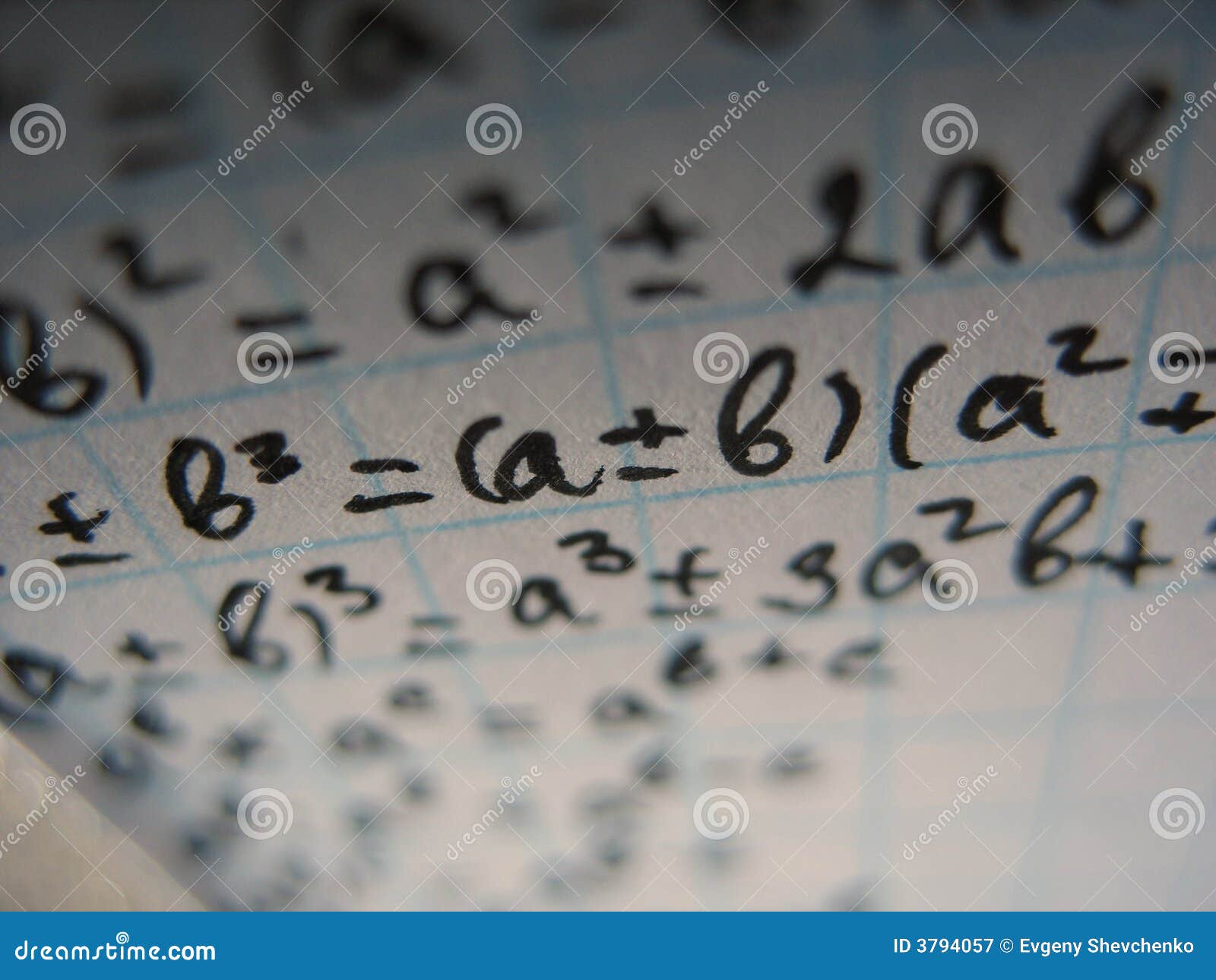 Formule matematiche immagine stock. Immagine di pagina - 3794057