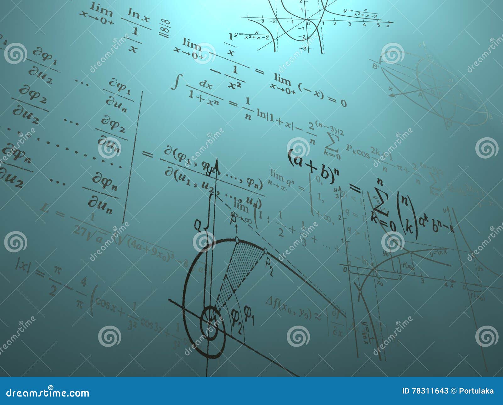 Formule Matematiche E Grafici Illustrazione di Stock - Illustrazione di ...