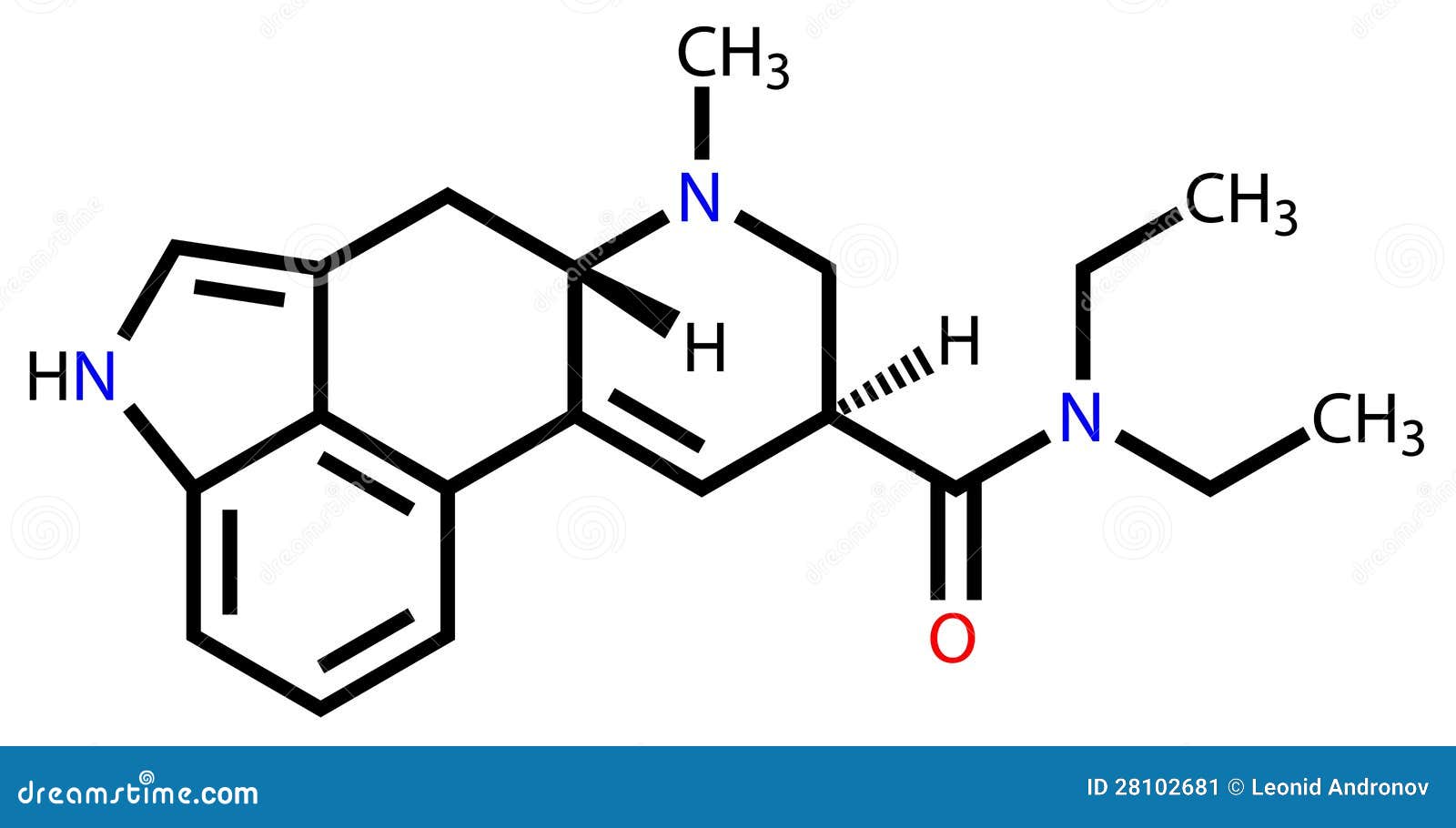 Formule Structurelle De Lsd Illustration de Vecteur - Illustration du ...