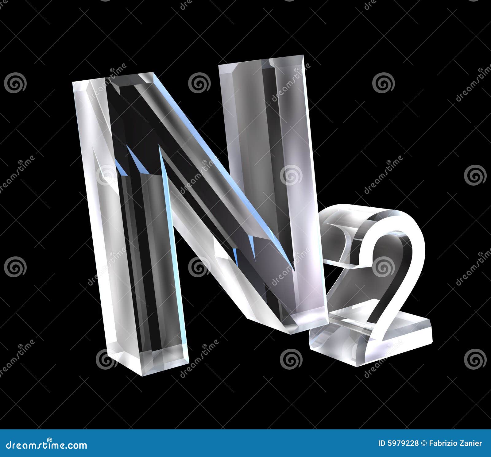 Formules De La Chimie 3d En Glace D'azote Illustration Stock ...