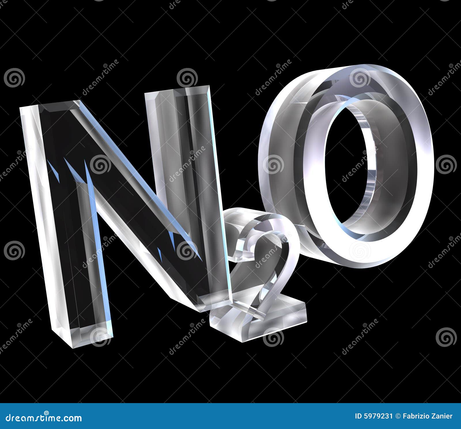 Formules De La Chimie 3d En Glace De Protoxyde D'azote Illustration ...