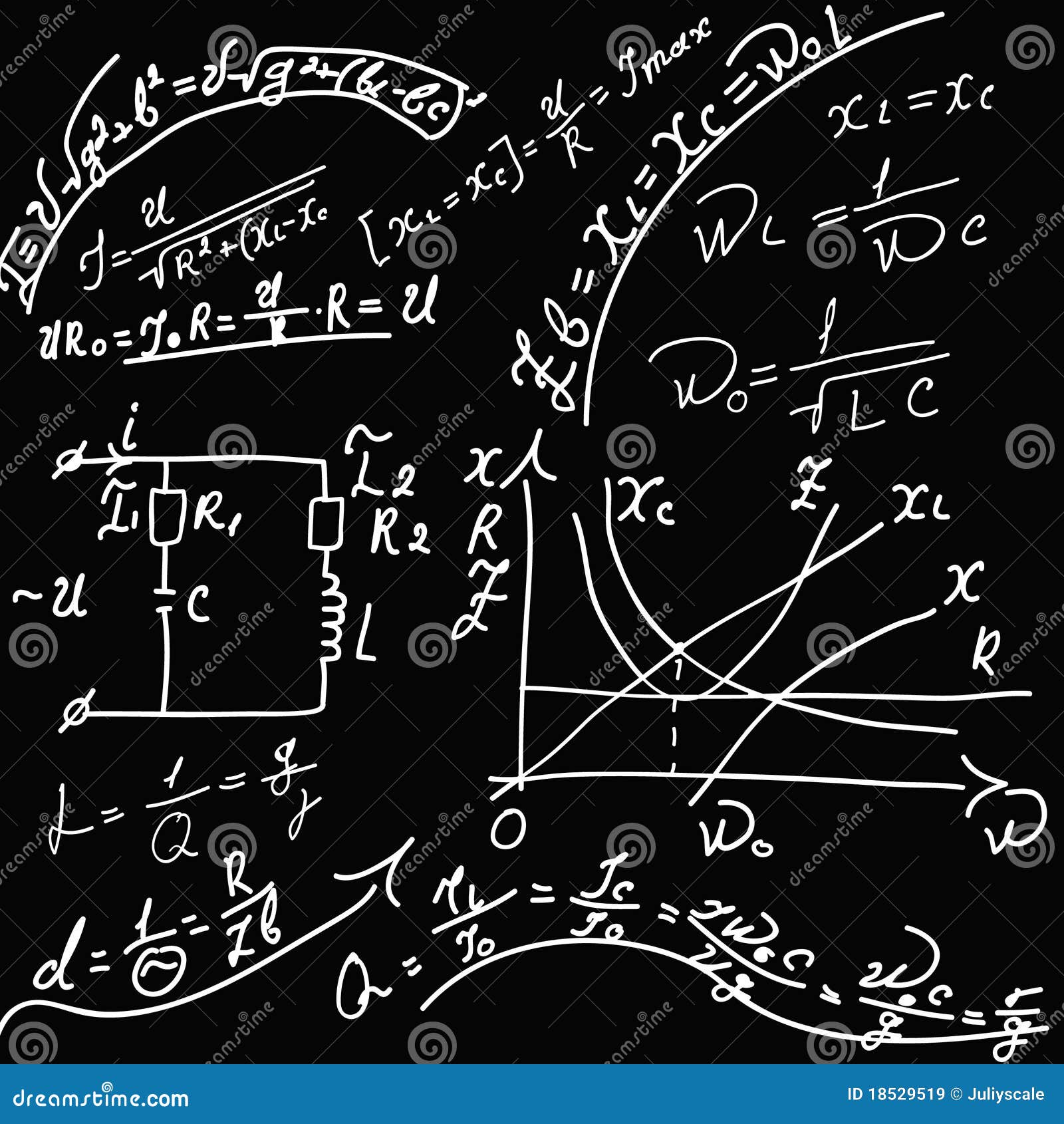 Formules de la physique. illustration de vecteur. Illustration du ...