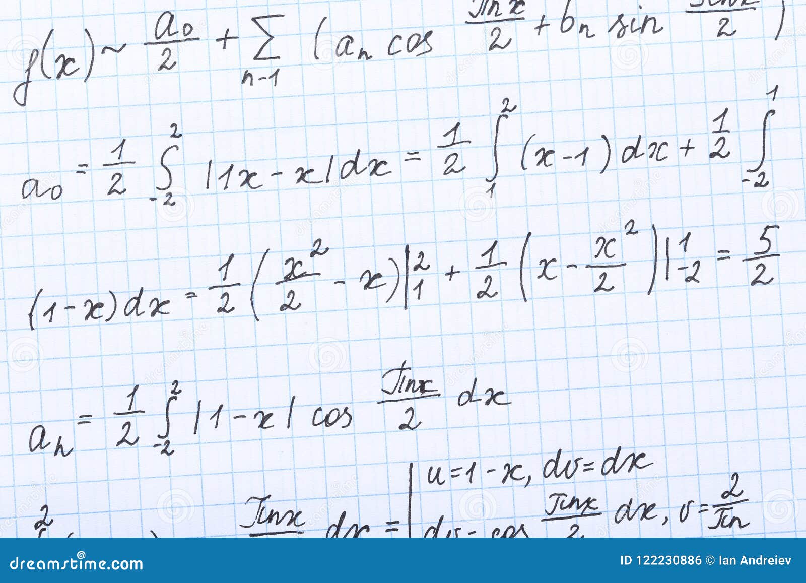 Formules de maths photo stock. Image du compliqué, conférence - 122230886