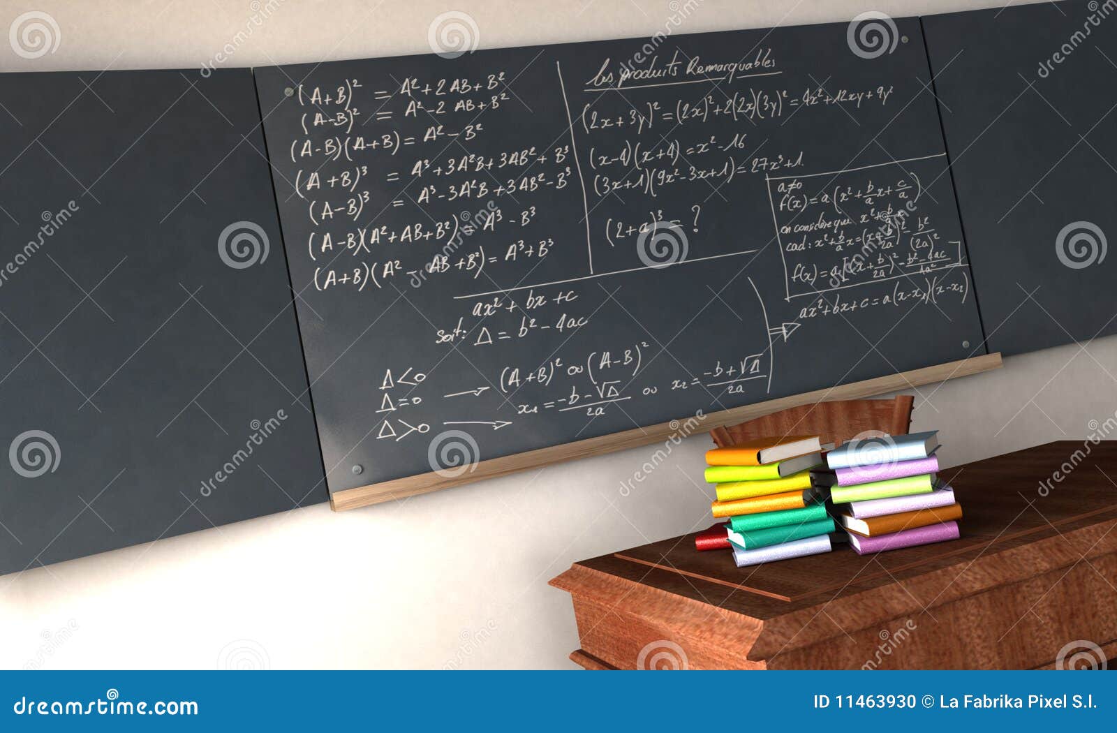 Formules De Maths Sur Un Tableau Noir Illustration Stock - Illustration ...