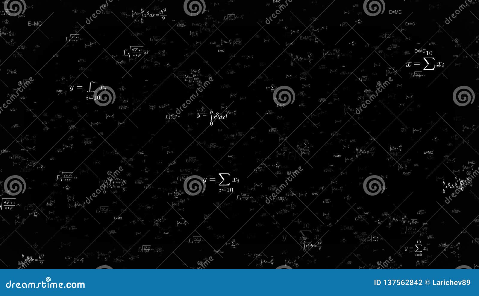 Formules De Physique De Maths Sur Le Fond Noir Photo stock - Image du ...