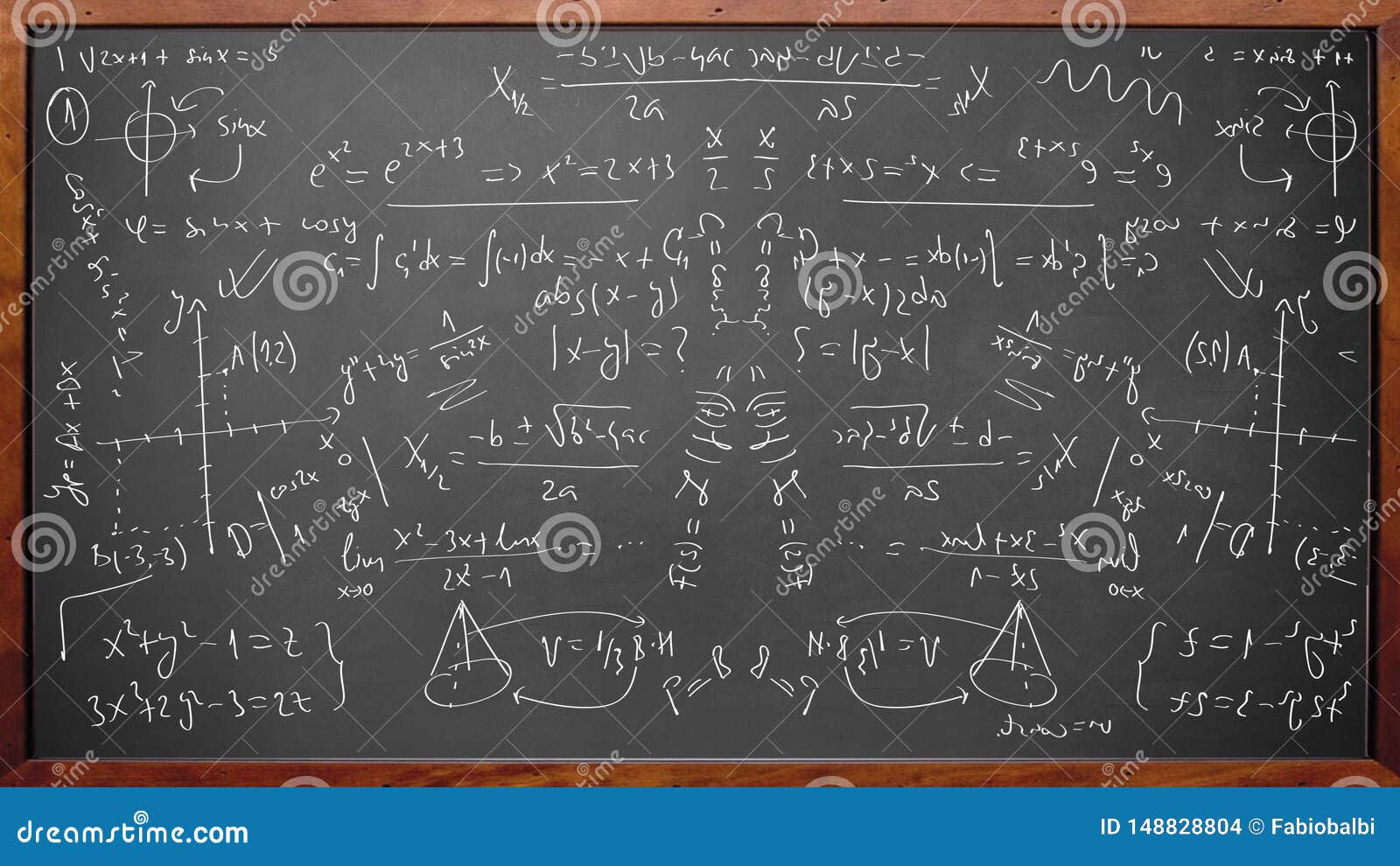 Formules De Physique De Maths Sur Le Tableau Photo stock - Image du ...