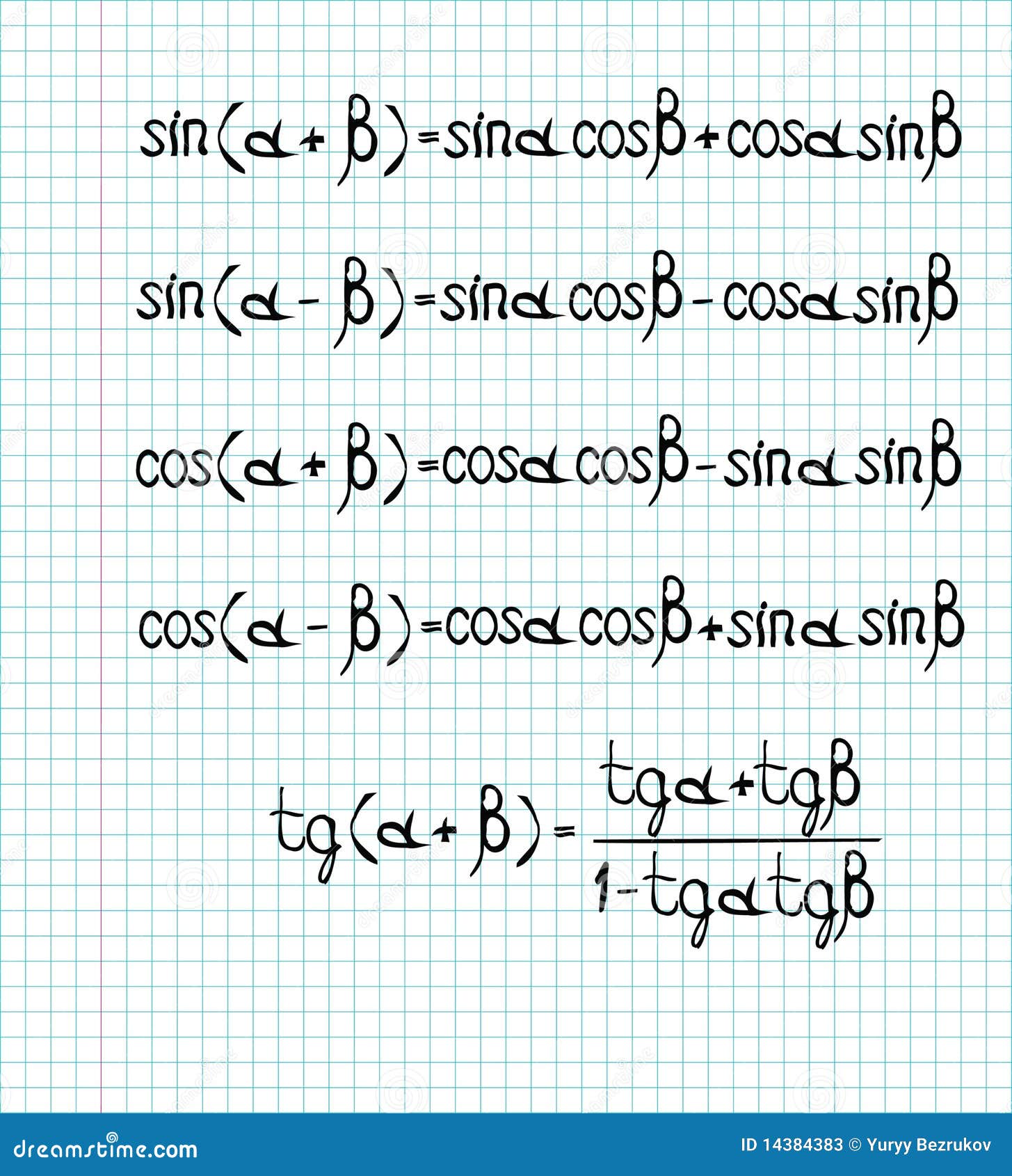 Formules mathématiques illustration de vecteur. Illustration du alpha ...