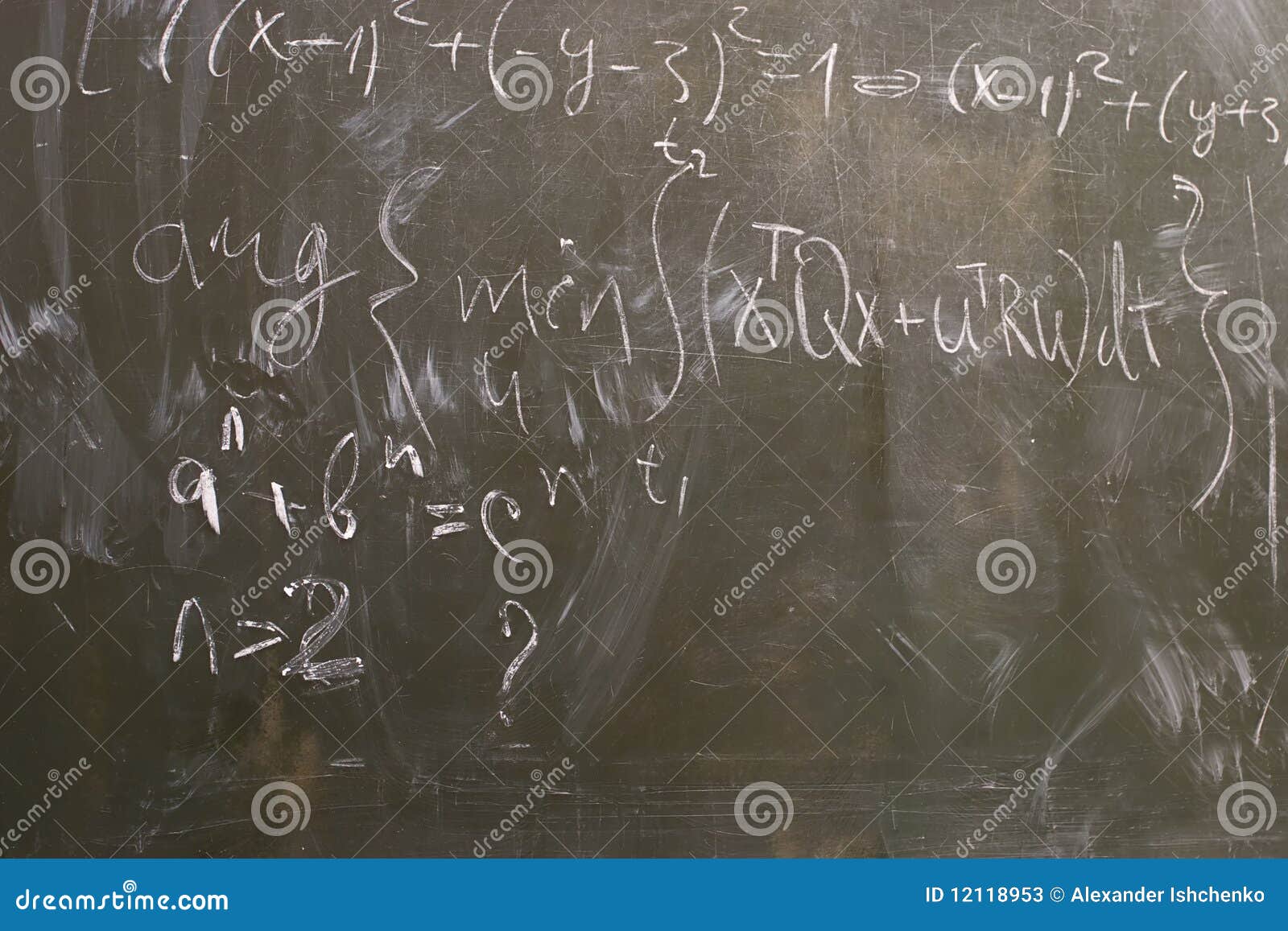 Formuls Written on the Board. Stock Illustration - Illustration of ...