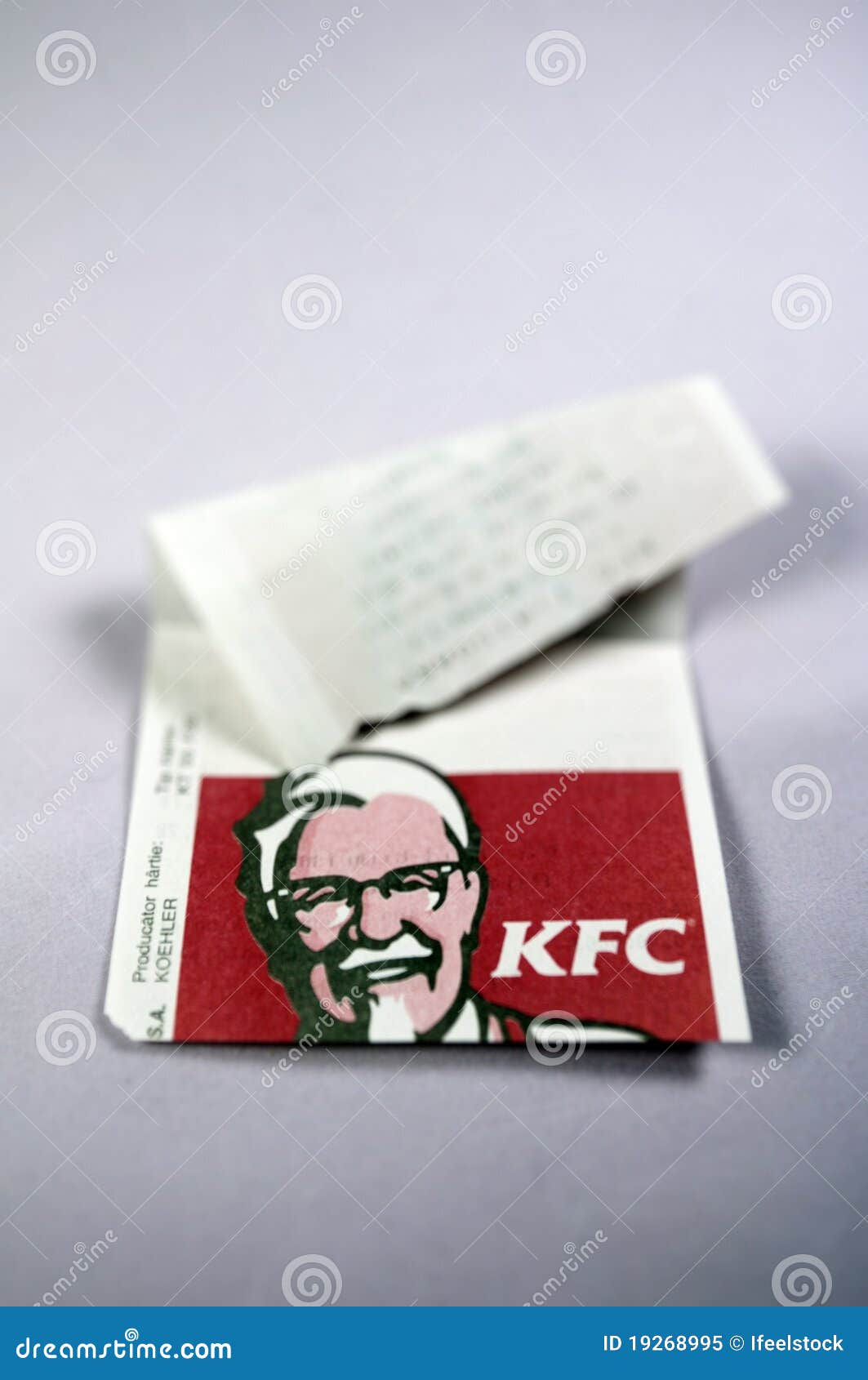 Formulário KFC Do Recibo Do Fast Food Imagem Editorial - Imagem de fritado, compras: 19268995
