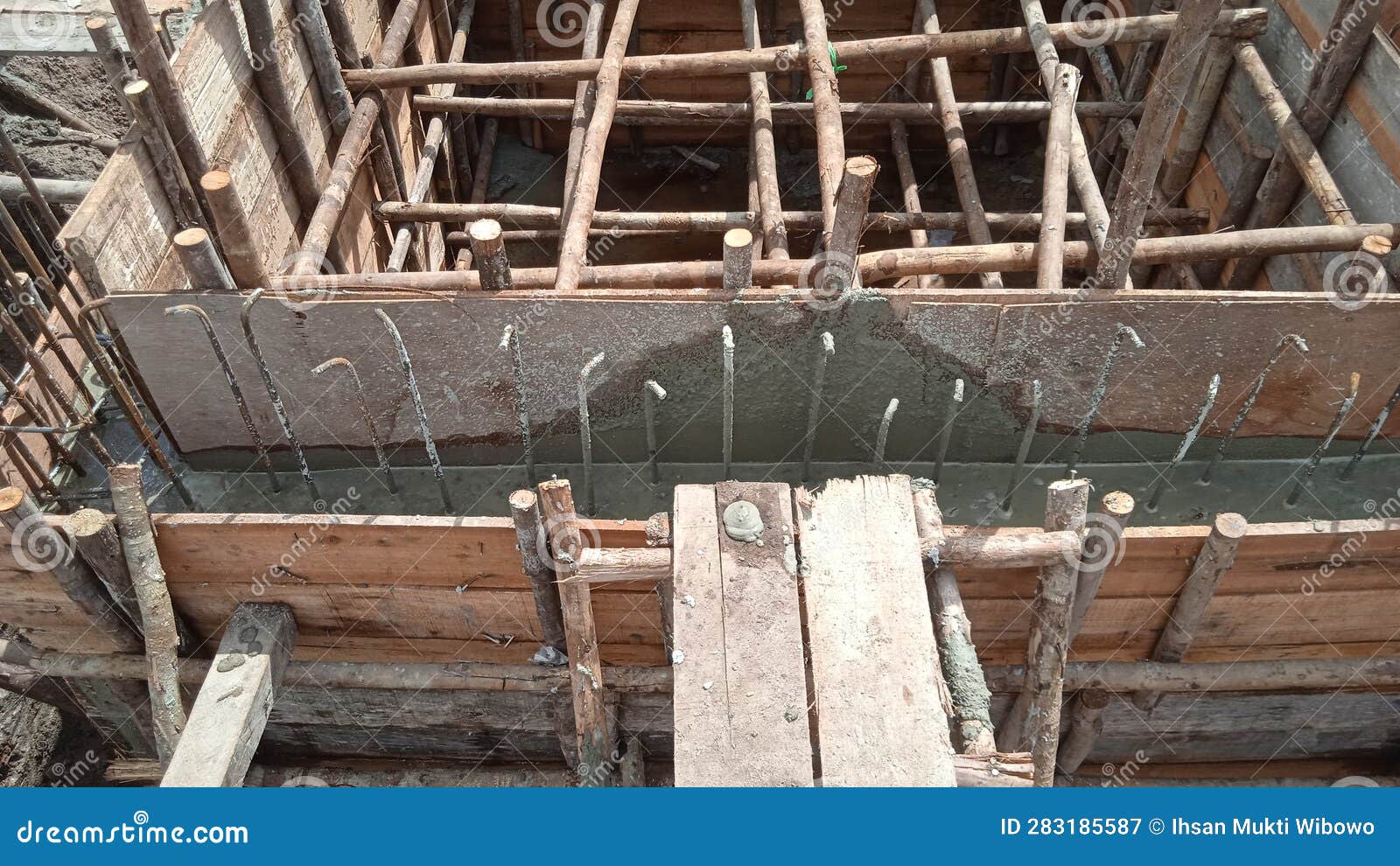 Formwork for the Concrete Foundation, Building Site, Horizontal Stock ...