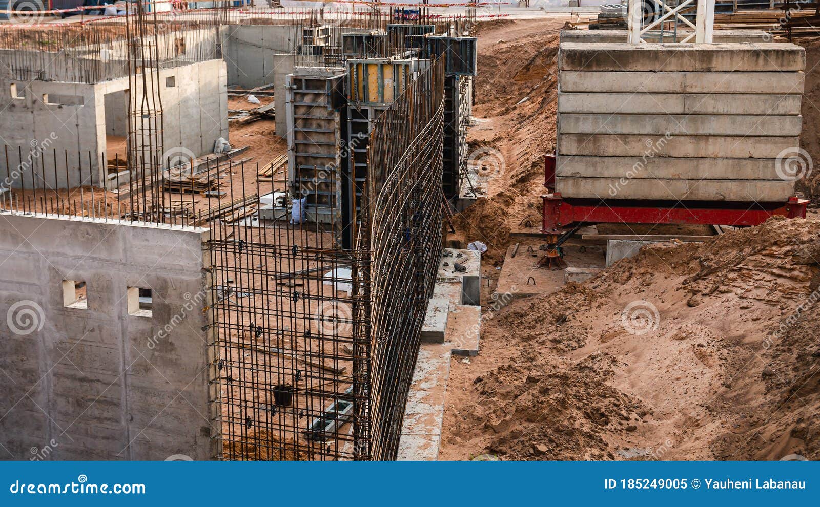 Formwork Foundation Building, Outdoors Stock Image - Image of site ...