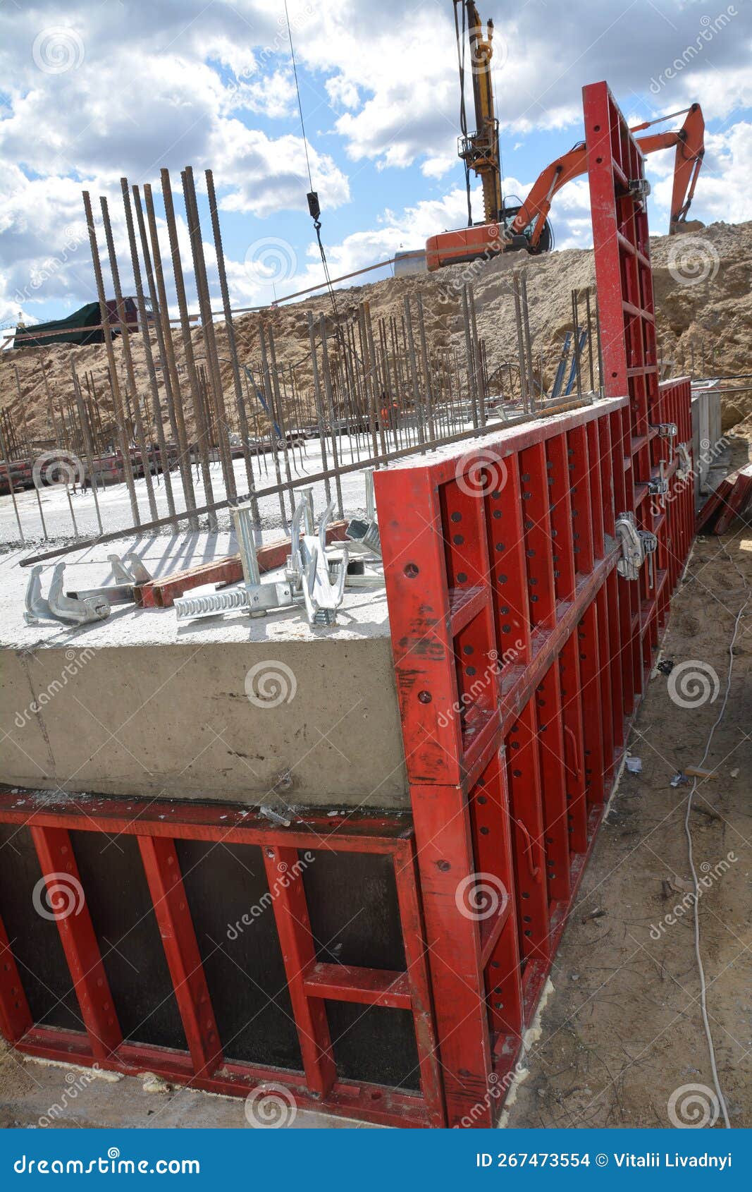 Formwork and Concrete Foundations for the Construction Stock Photo ...