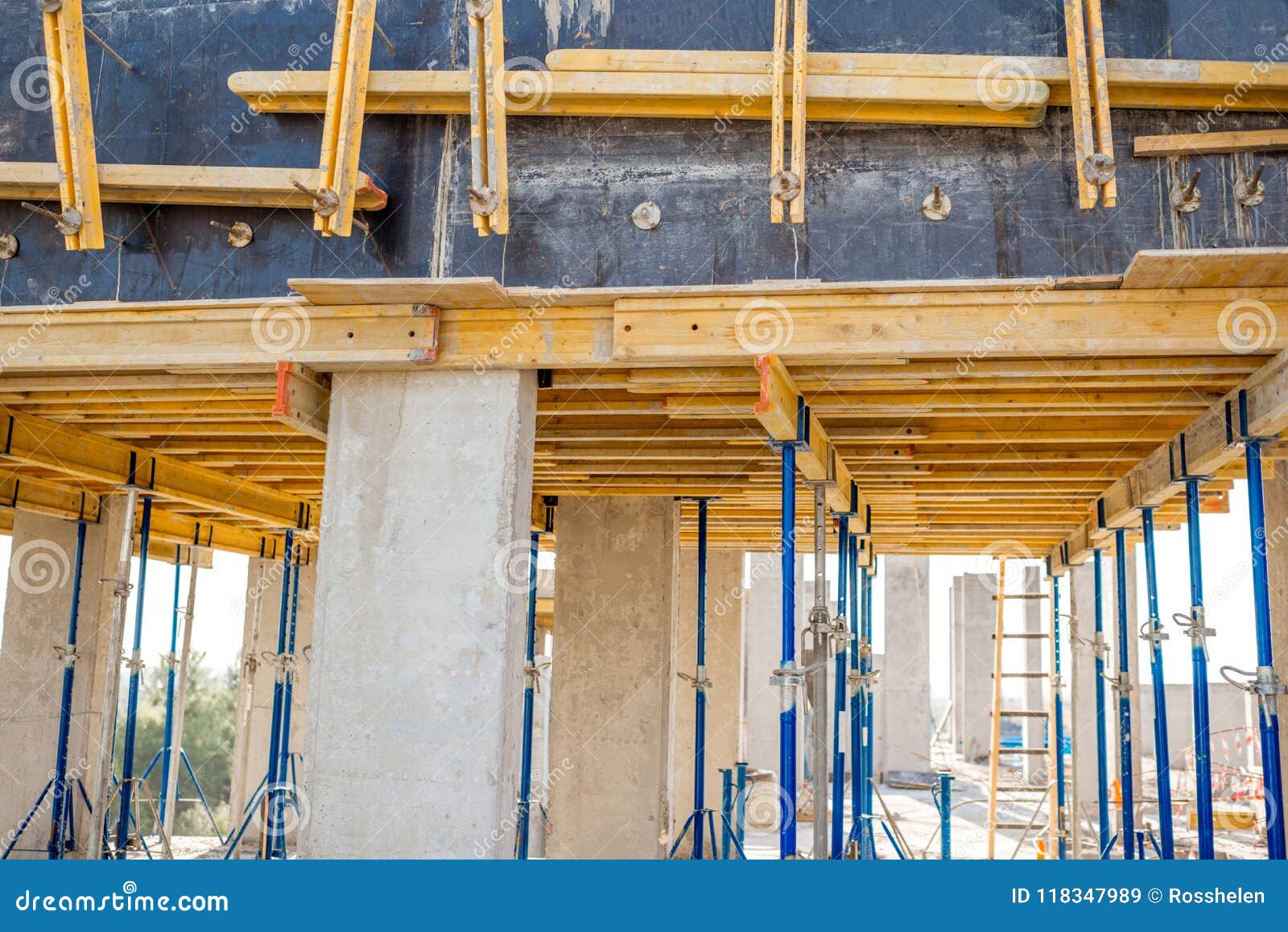 Formwork for Concrete on the Structure Stock Image - Image of mortgage ...