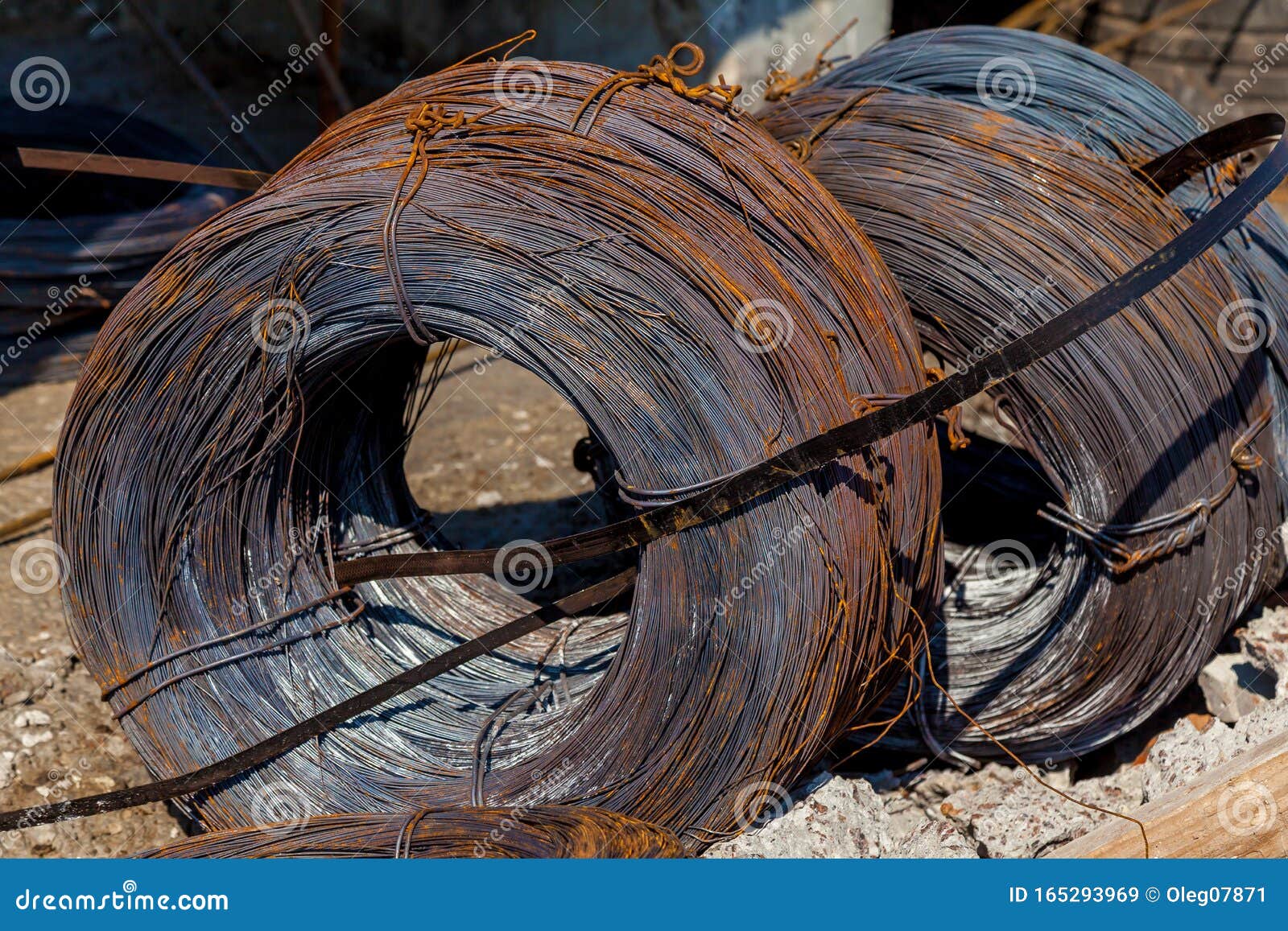 Formwork of Concrete Structure Columns Stock Image - Image of equipment ...
