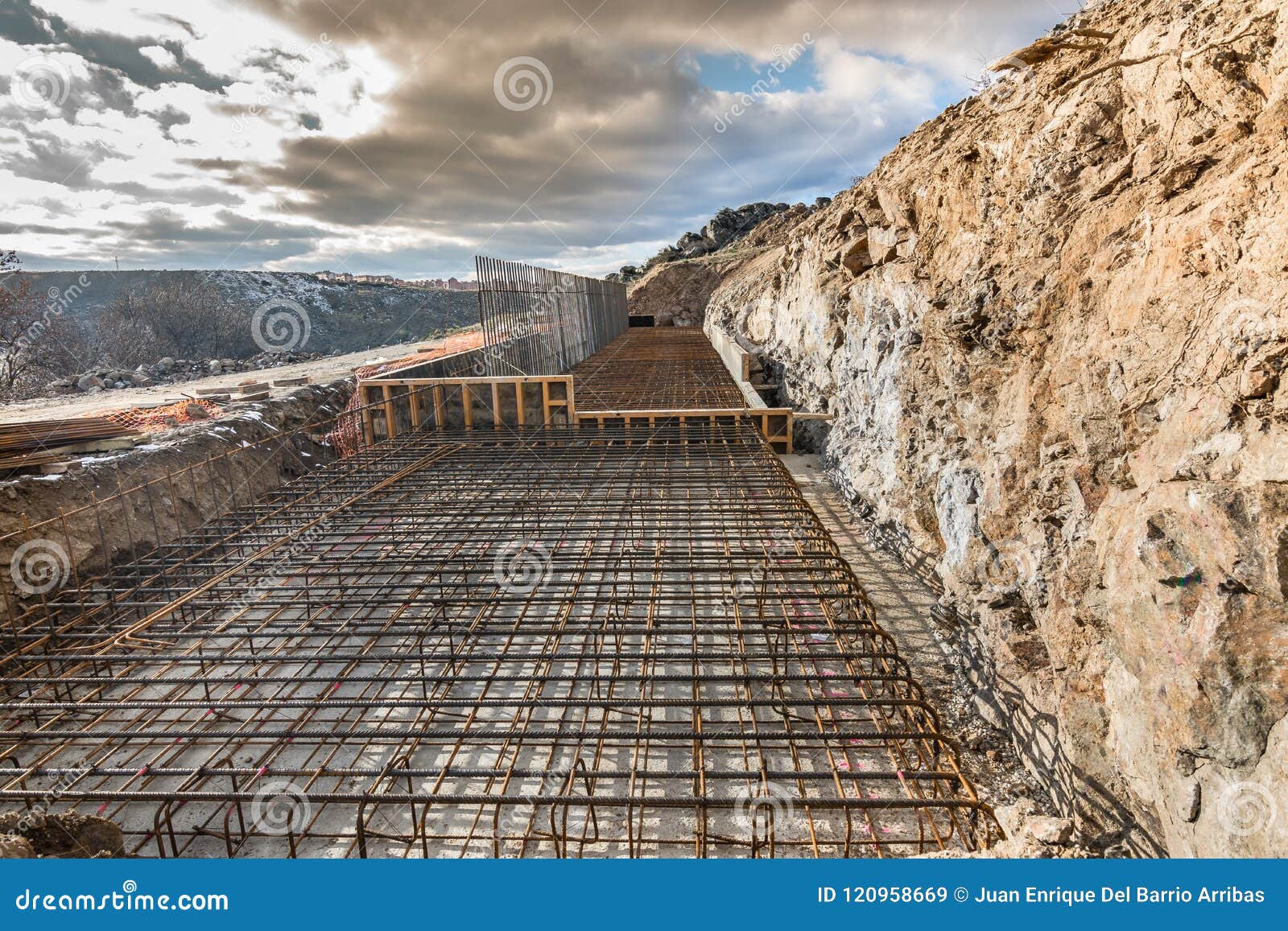 Formwork for the Construction of a Pillar of a Bridge Stock Image ...