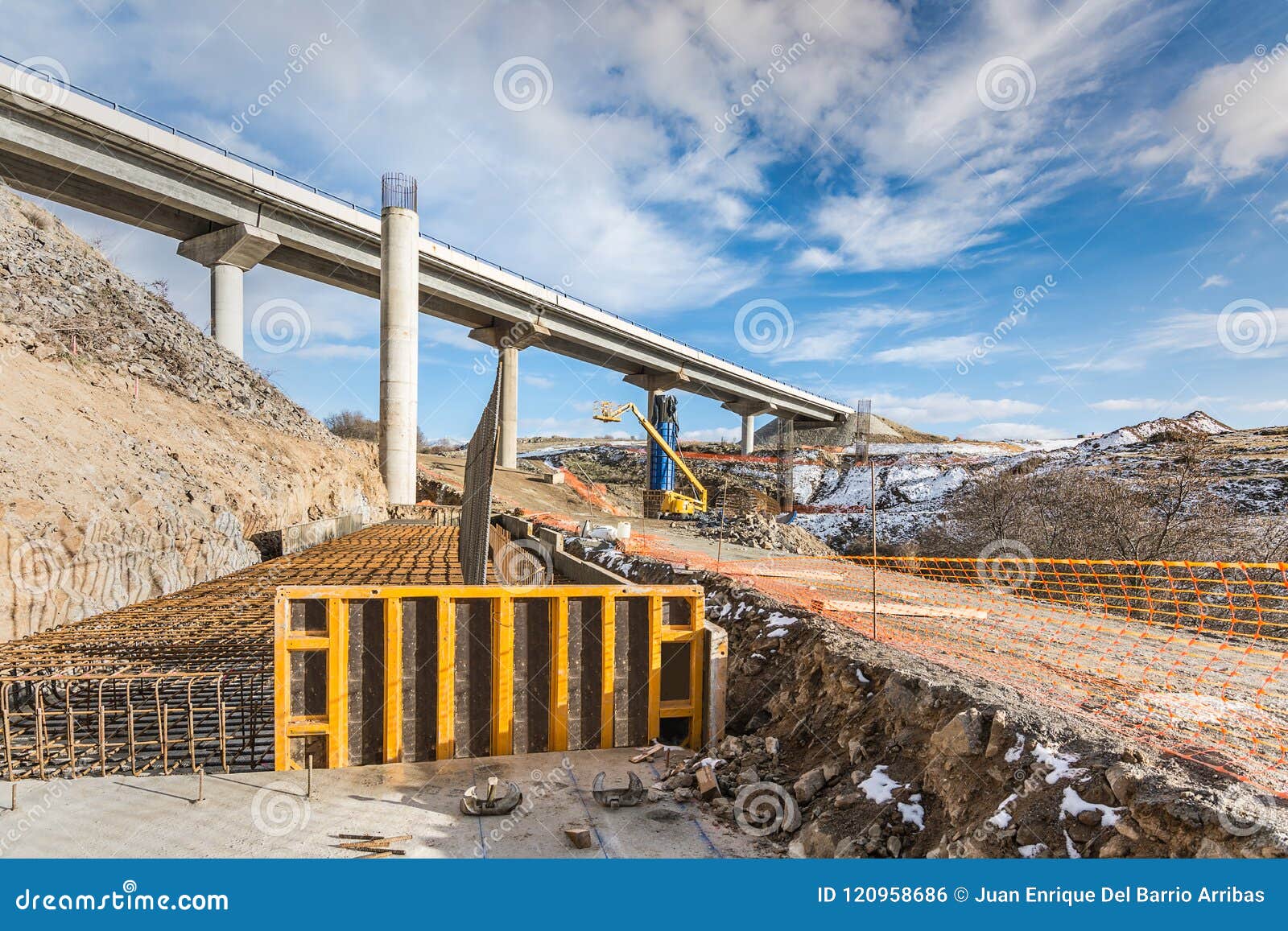 Formwork for the Construction of a Pillar of a Bridge Stock Photo ...