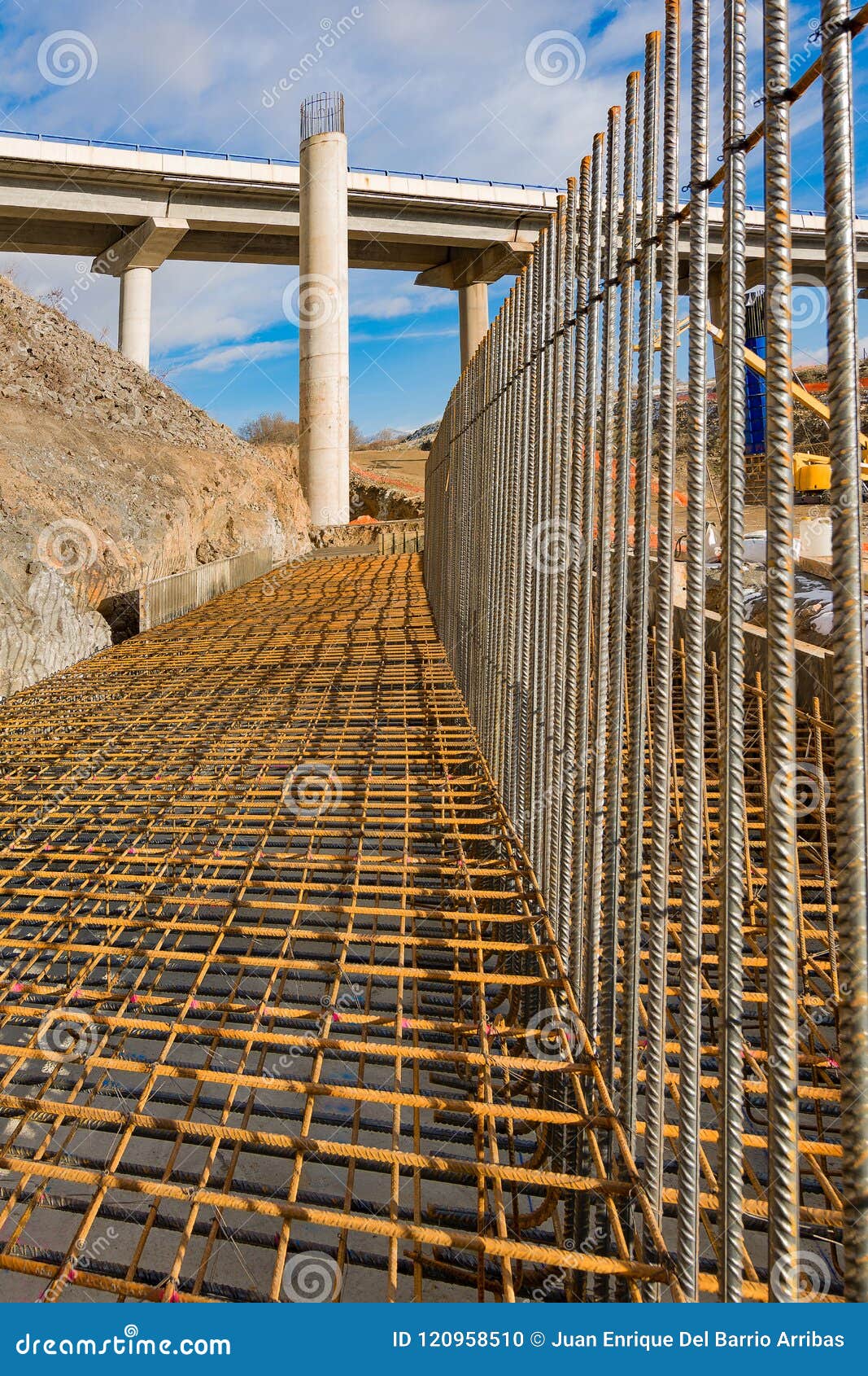 Formwork for the Construction of a Pillar of a Bridge Stock Photo ...