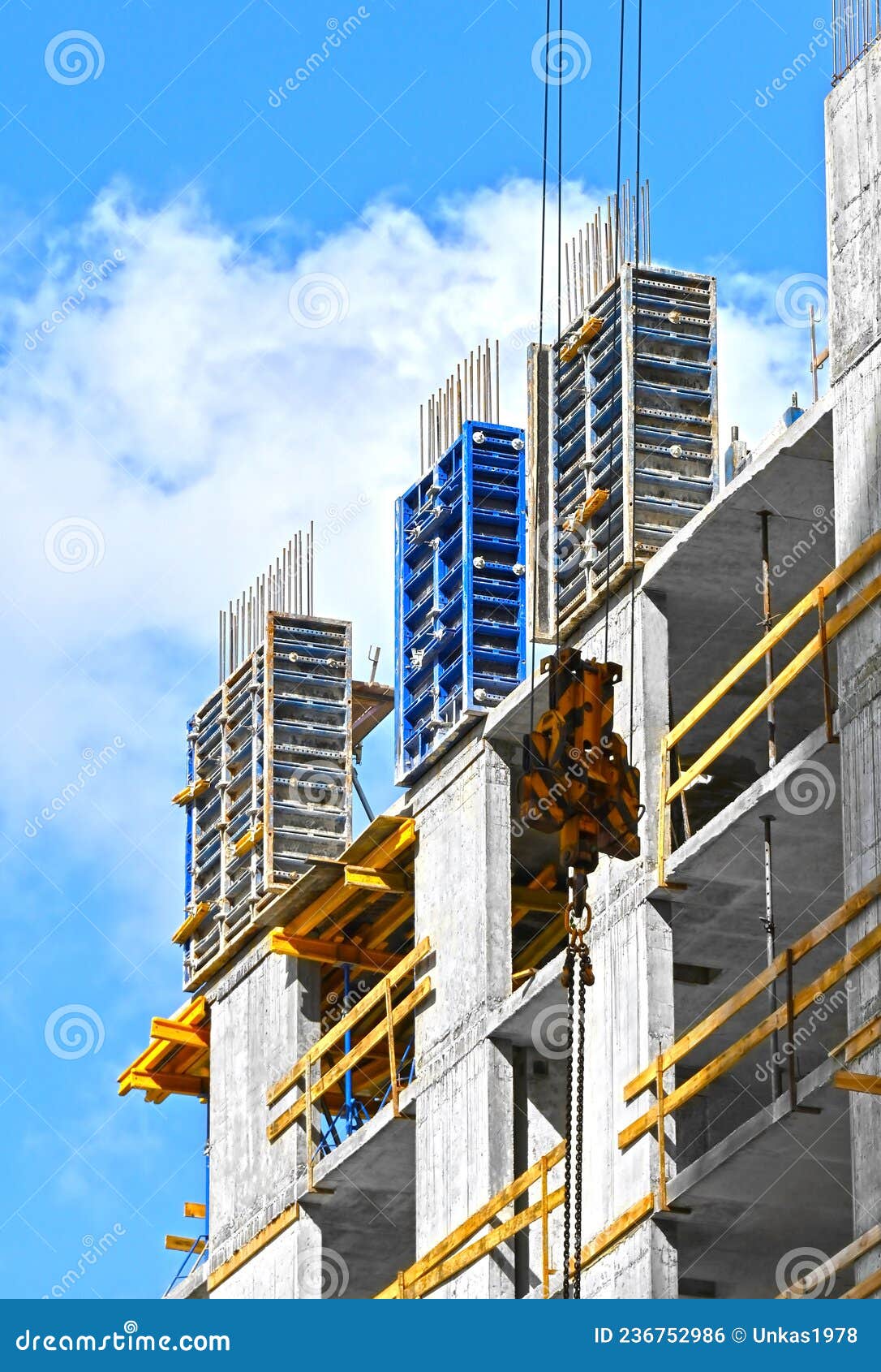 Formwork on Construction Site Stock Photo - Image of dwelling ...