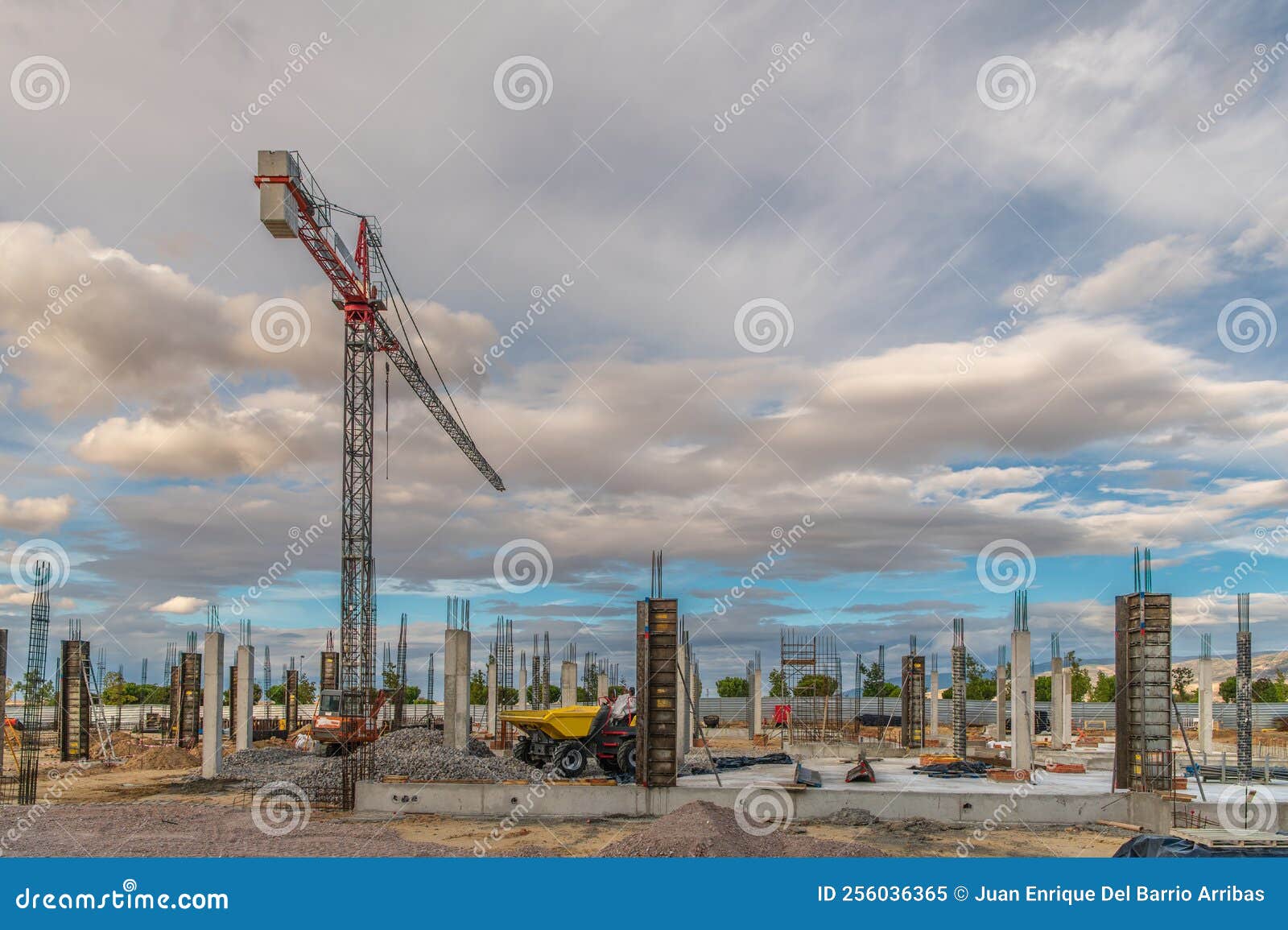 Formwork and Crane on a Construction Site of a Building Stock Image ...