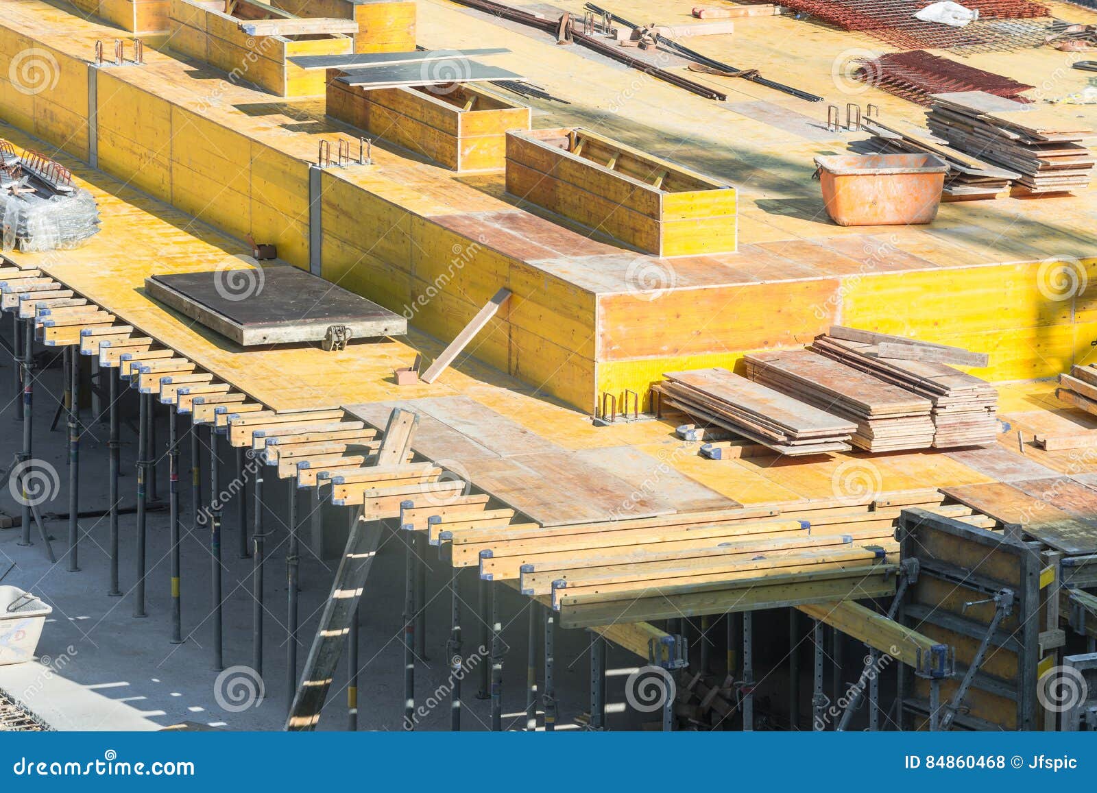 Formwork for Foundations with Concrete Stock Photo - Image of materials ...