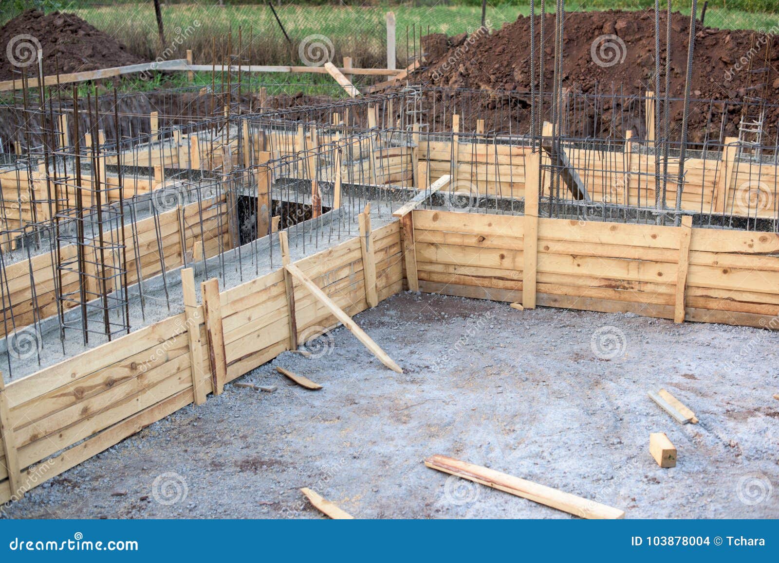 Formwork in the Foundations of a House Stock Photo - Image of ...