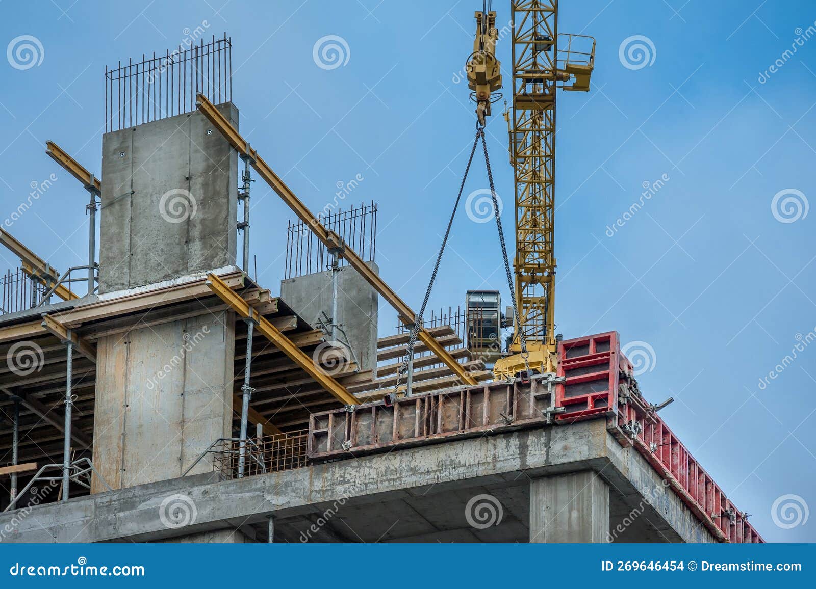 Formwork panels and clamps stock photo. Image of reinforcement - 269646454