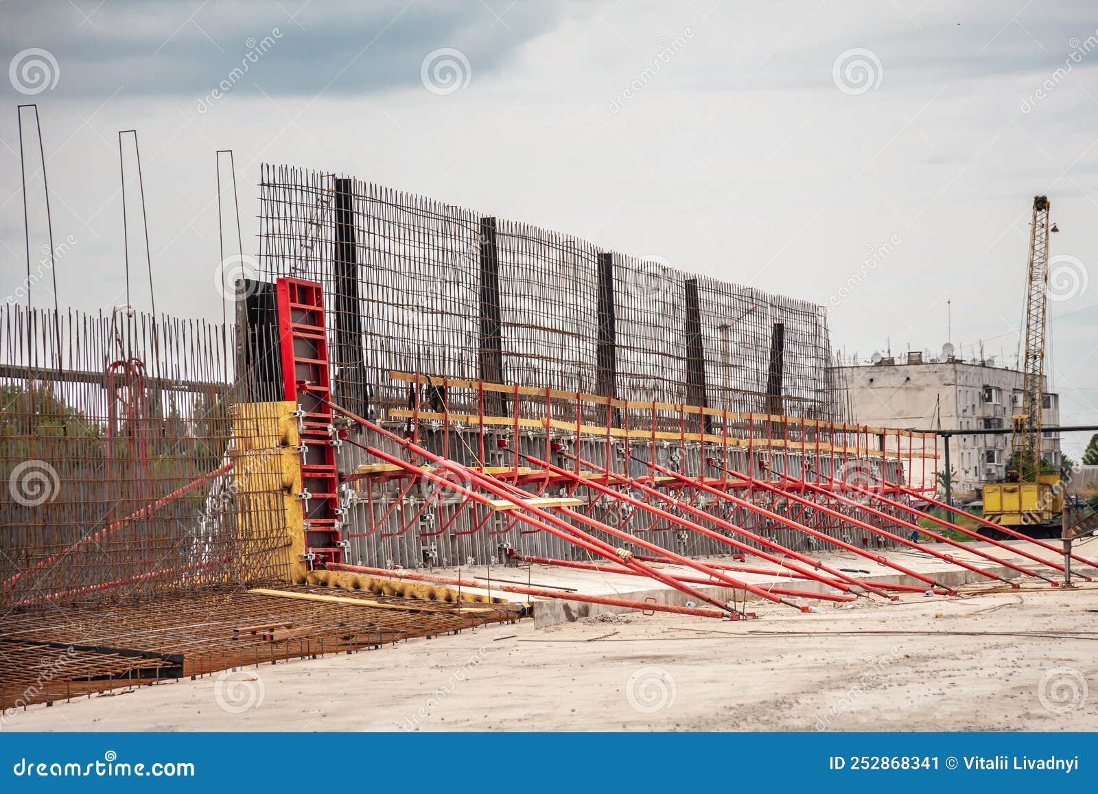 Formwork panels stock image. Image of beam, builder - 252868341