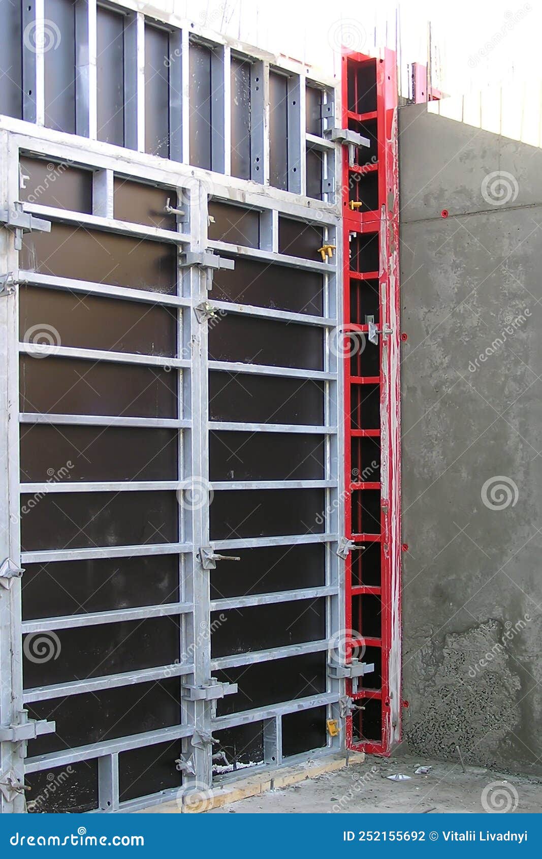 Formwork Panels Create A Concrete Stock Photo | CartoonDealer.com ...