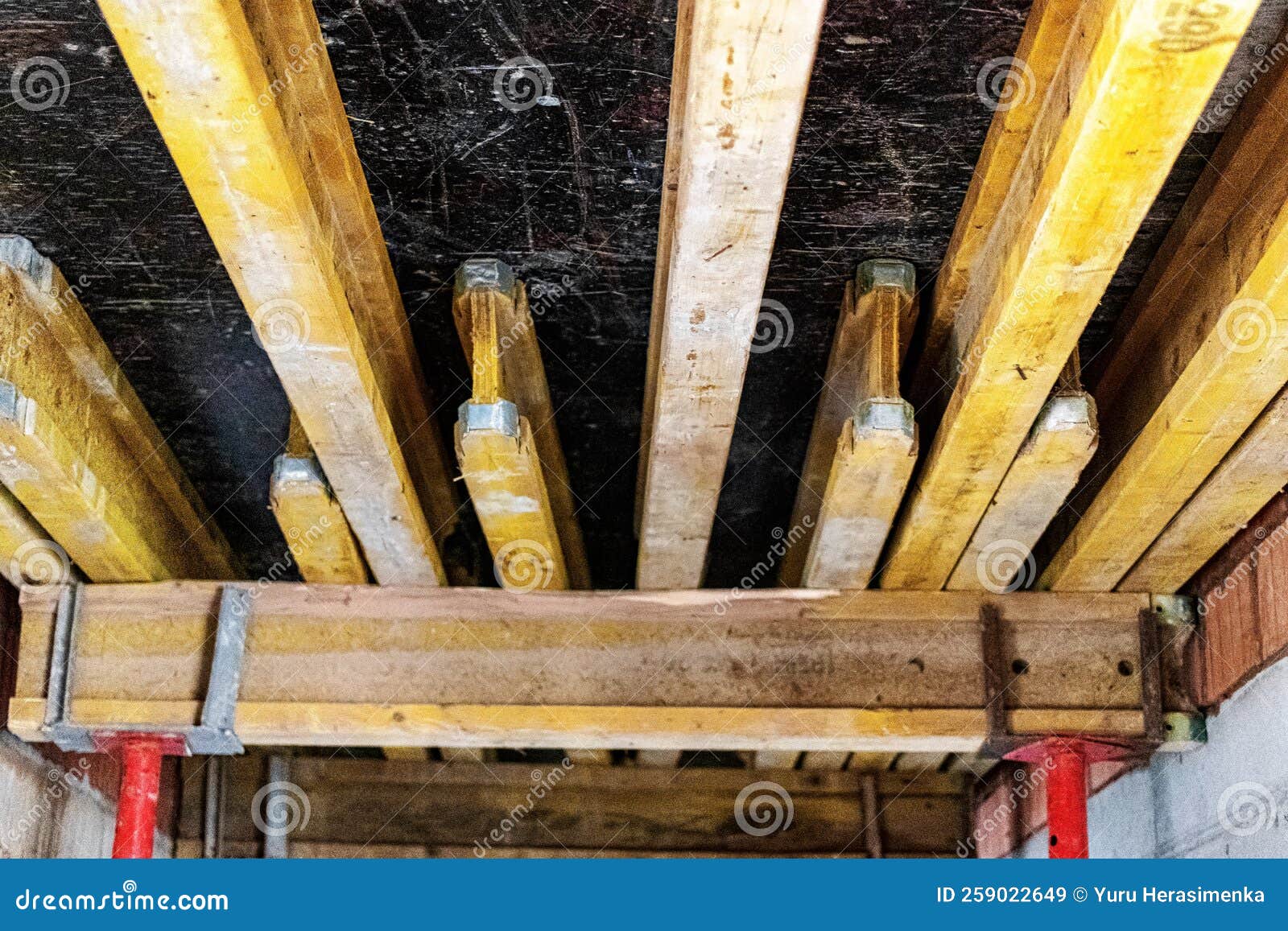 Formwork for Pouring the Second Floor of a Monolithic Building ...