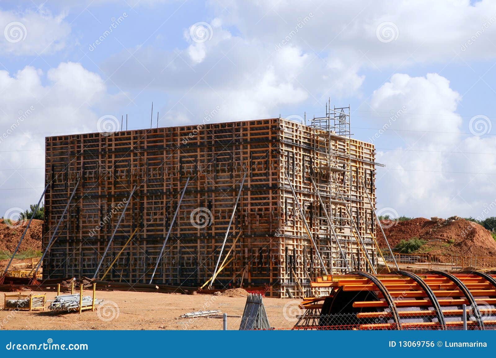 Formwork for a Reinforced Concrete Bridge Stock Photo - Image of design ...