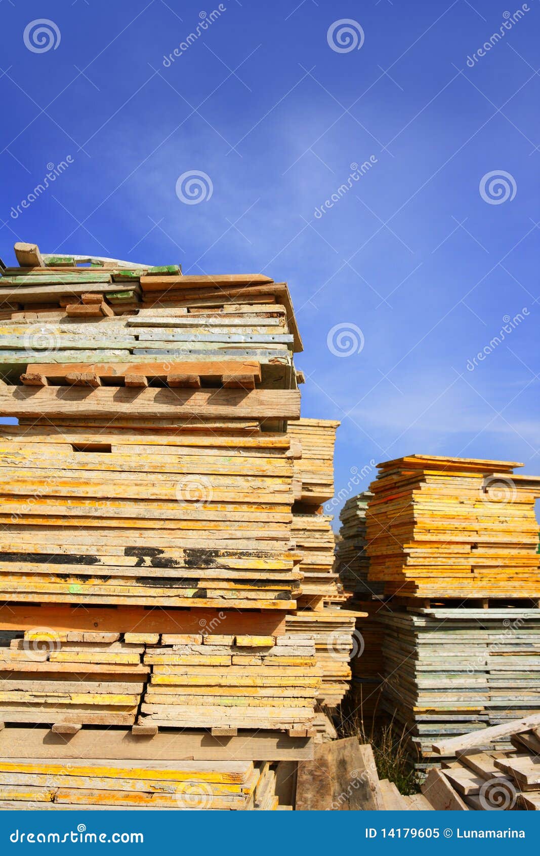 Formwork Shuttering Wood Board Stacked Stock Image - Image of ...
