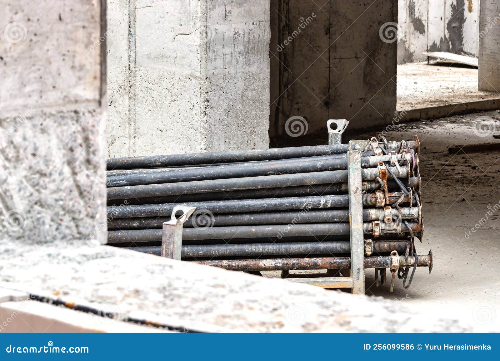 Formwork Supports The Second Floor Of A Monolithic Building ...