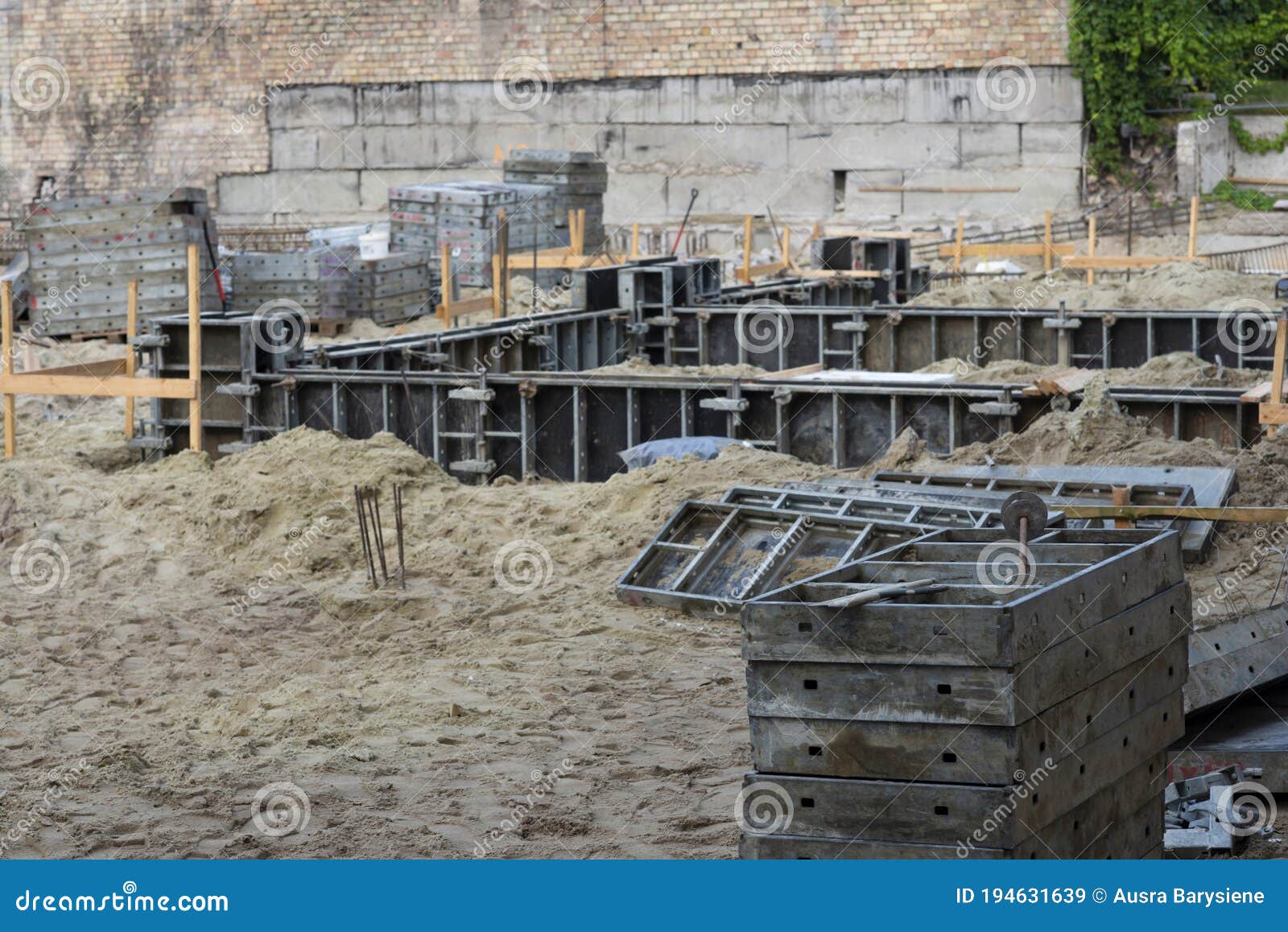 Concrete Structures, Architectural Geometric Shapes Stock Image ...