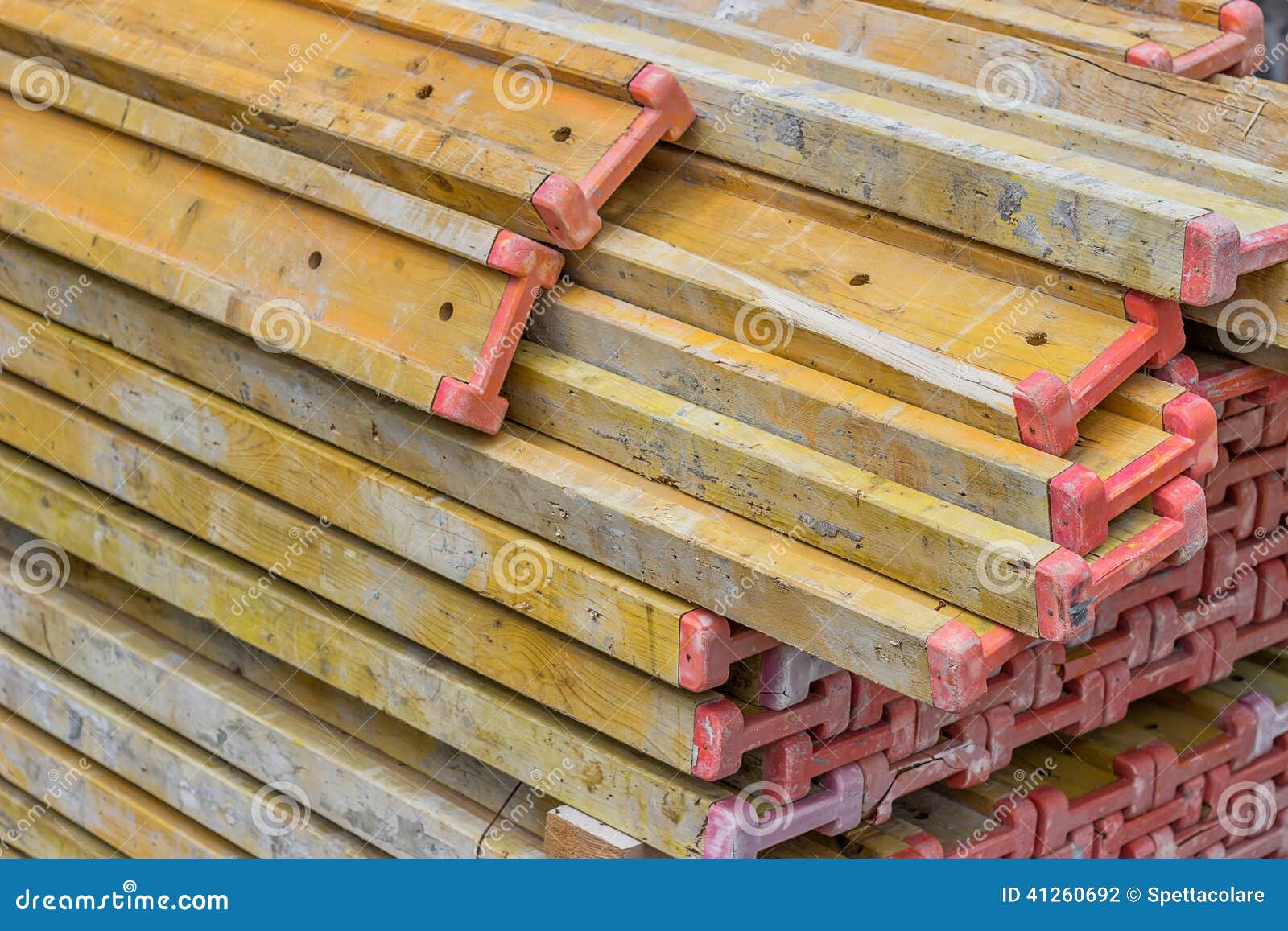Formwork Timber Beam with a Full Section End Cap Stock Photo - Image of ...