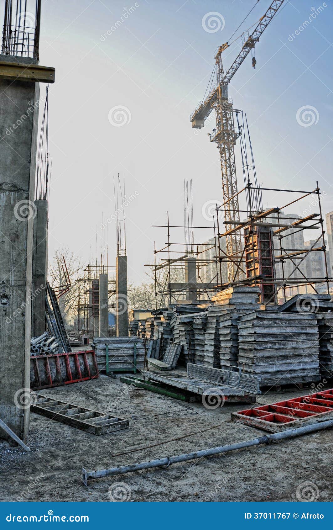 Formwork for walls stock image. Image of reinforce, grey - 37011767