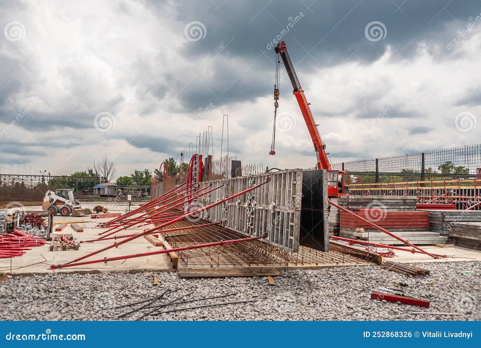 Formwork for Walls in Industrial Stock Photo - Image of element, pylon ...