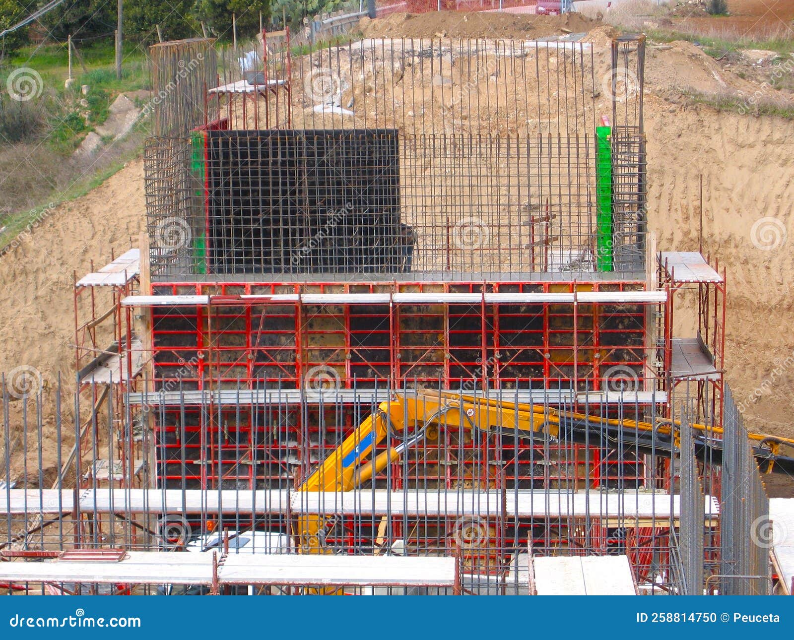 Formwork for Walls Made of Concrete. Stock Photo - Image of engineering ...