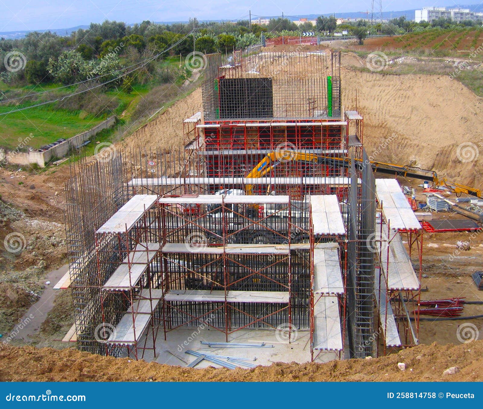 Formwork for Walls Made of Concrete. Stock Photo - Image of hard ...