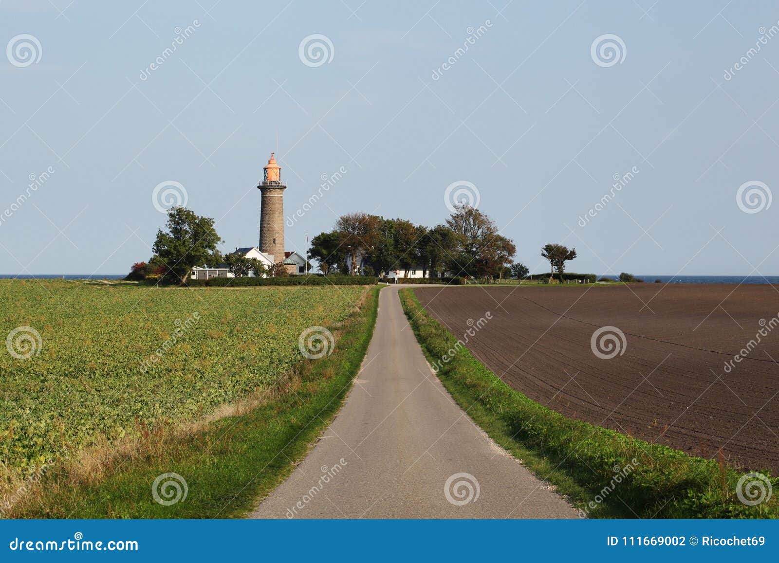 Fornaes Lighthouse in Grenaa, Denmark Stock Photo - Image of beautiful ...