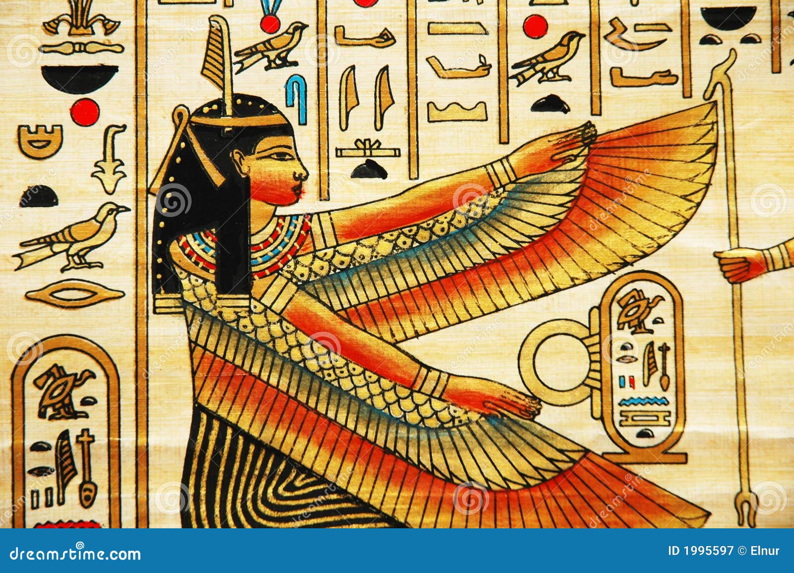 Forntida Egyptisk Elementhistoriepapyrus Fotografering för Bildbyråer ...