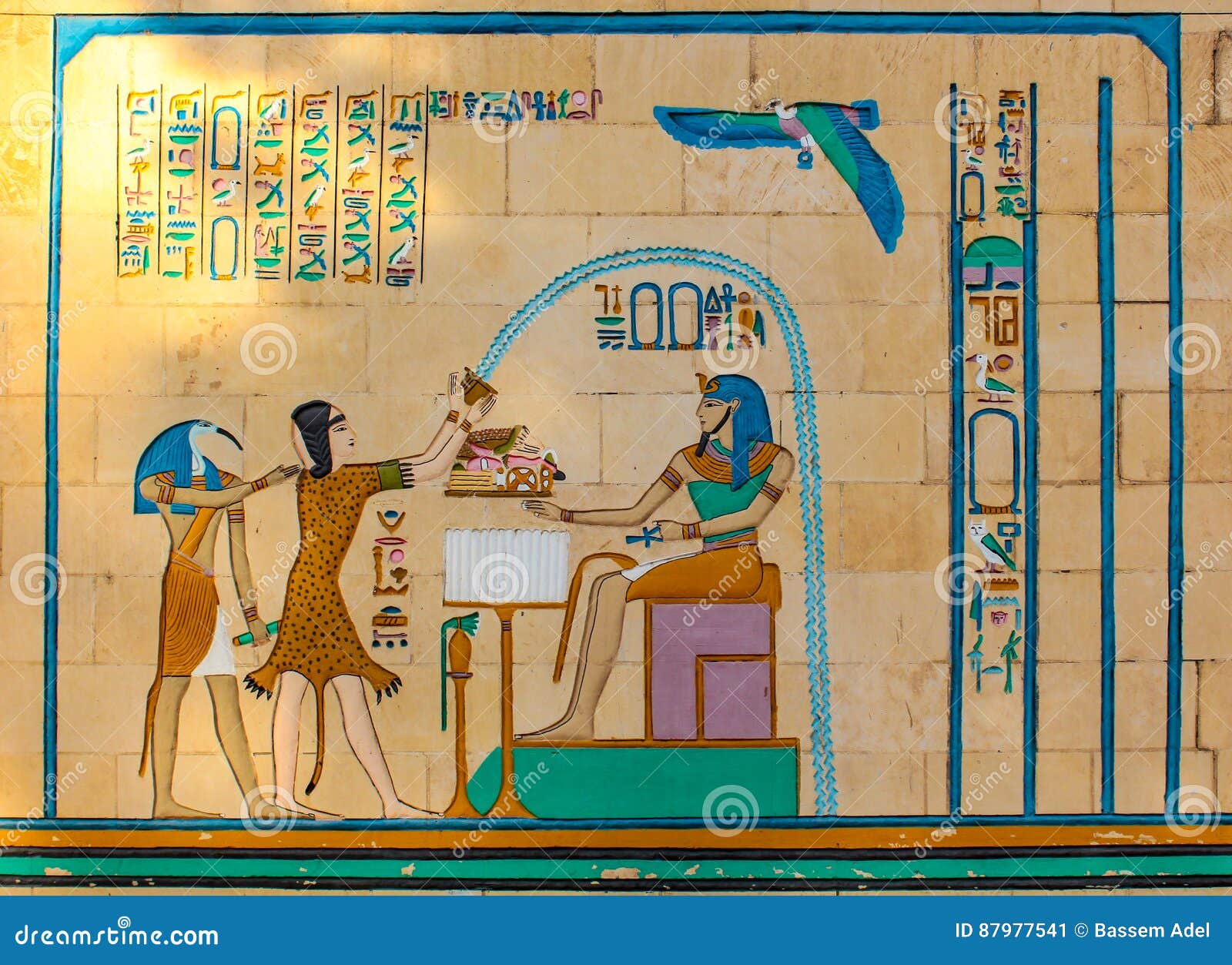 Forntida Egyptisk Pharaonic Konst Fotografering för Bildbyråer - Bild ...