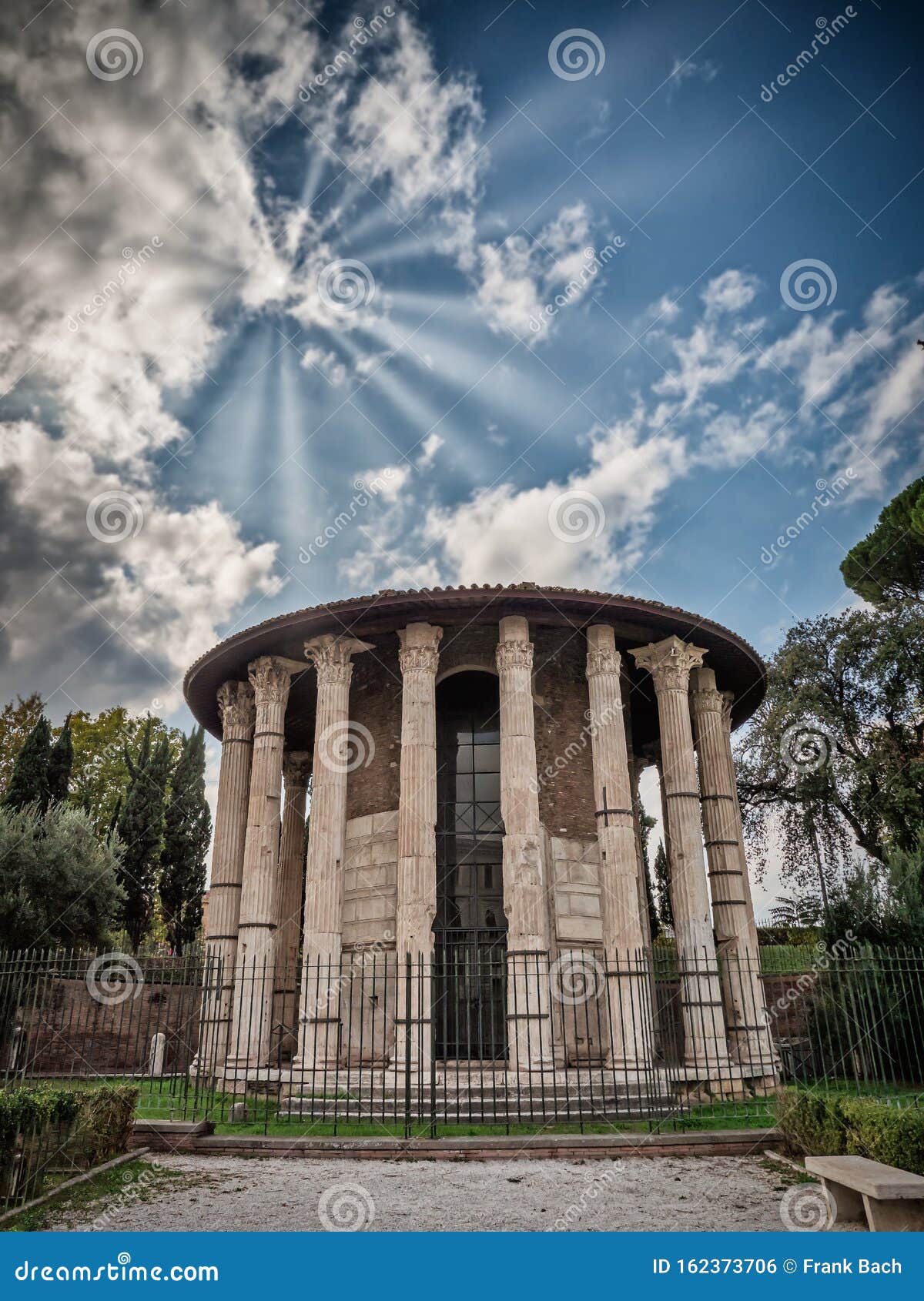 Foro Boario with Many Columns in Old Rome, Italy Stock Photo - Image of ...